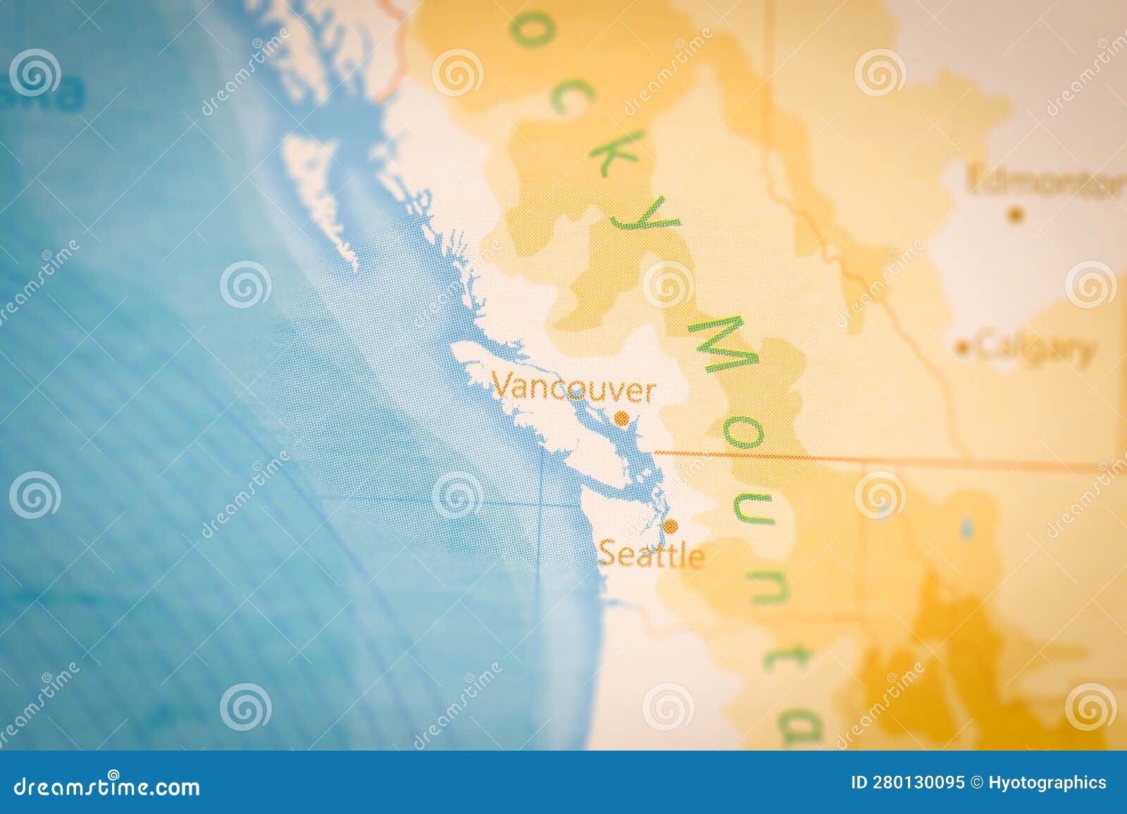 The Realistic Map of Vancouver. Stock Illustration - Illustration of ...