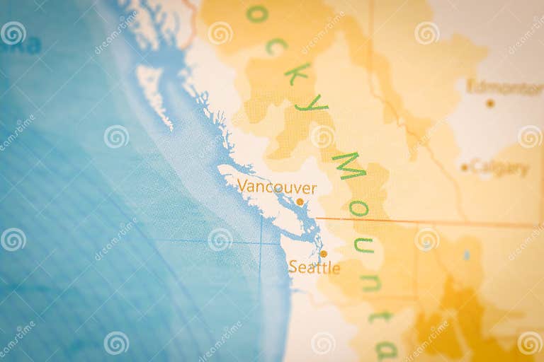 The Realistic Map of Vancouver. Stock Illustration - Illustration of ...