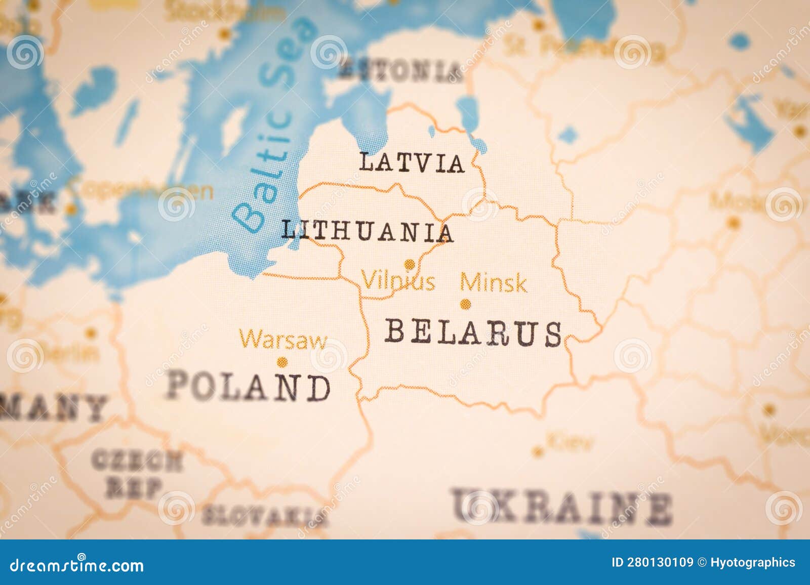 The Realistic Map of Vilnius. Stock Illustration - Illustration of ...