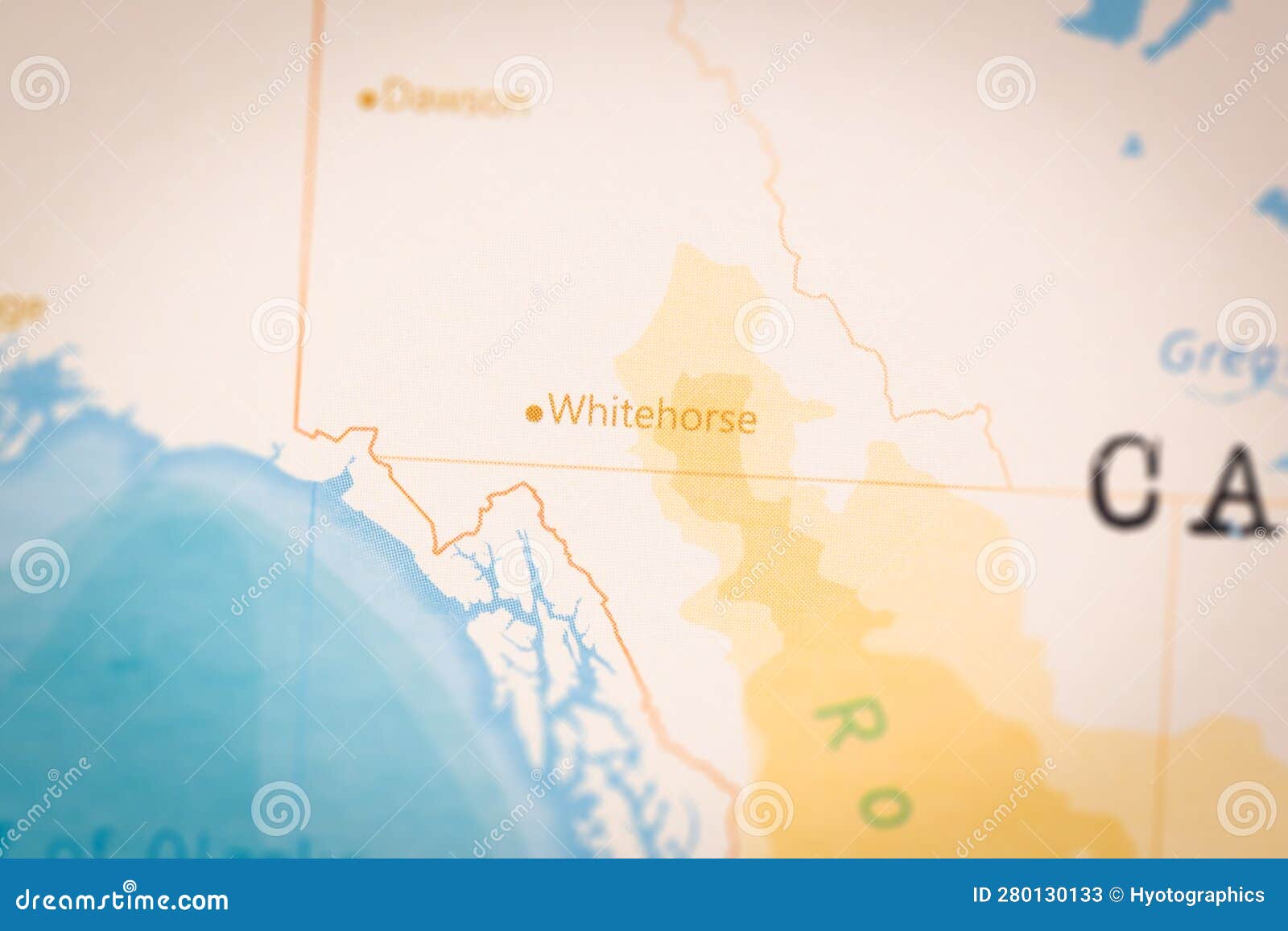 The Realistic Map of Whitehorse. Stock Image - Image of culture, city ...
