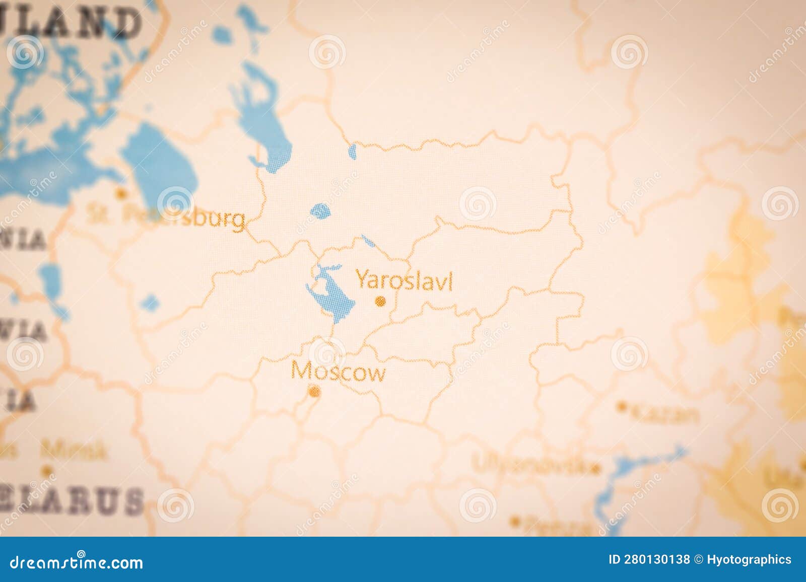 The Realistic Map of Yaroslavl. Stock Photo - Image of globe, politics ...