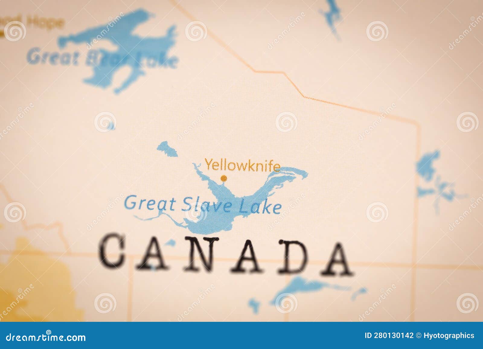 The Realistic Map of YellowKnife. Stock Photo - Image of city, accident ...