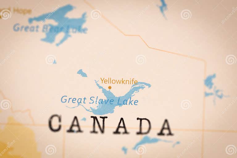 The Realistic Map of YellowKnife. Stock Photo - Image of city, accident ...