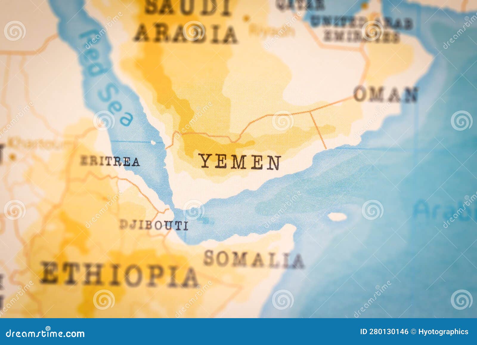 The Realistic Map of Yemen. Stock Photo - Image of accident, history ...