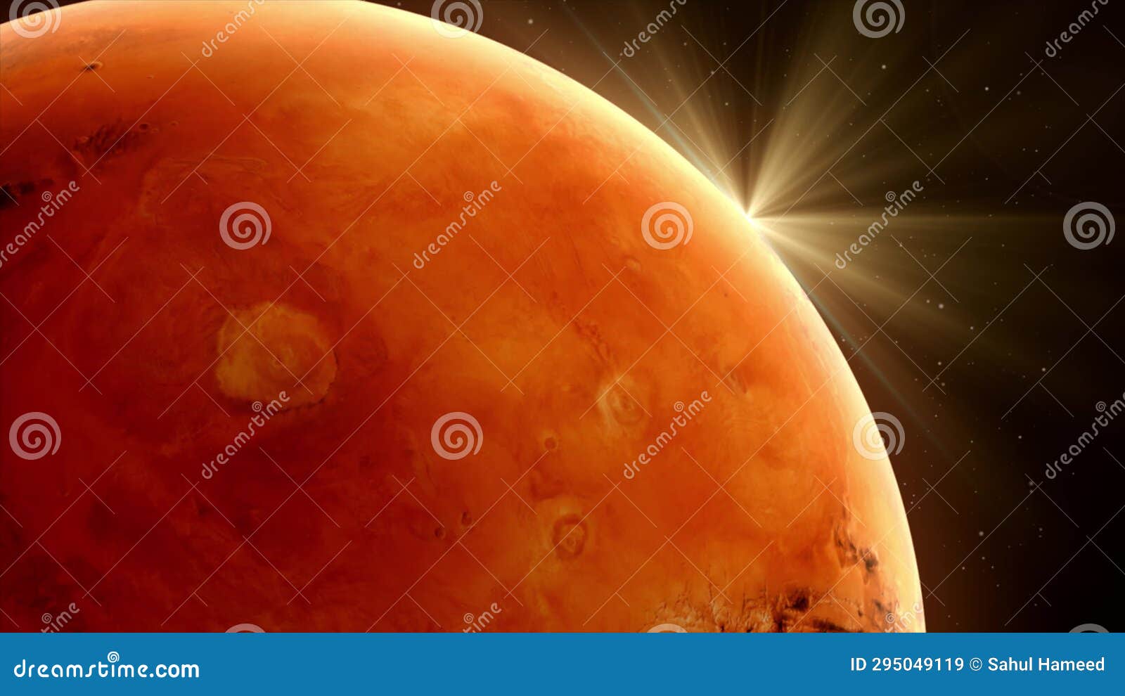 Realistic Mars Planet Animation with Seamless Loop Stock Video - Video ...