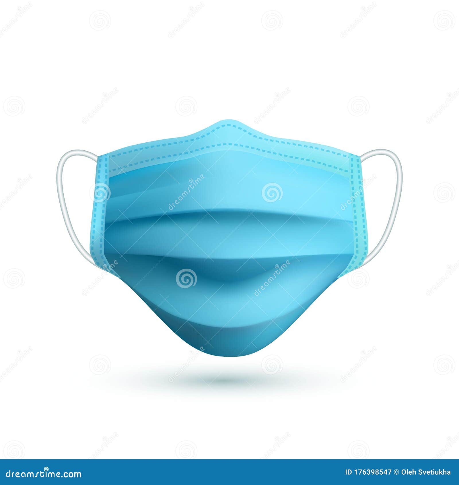 Realistic Medical Face Mask. Details 3d Medical Mask Stock Vector ...