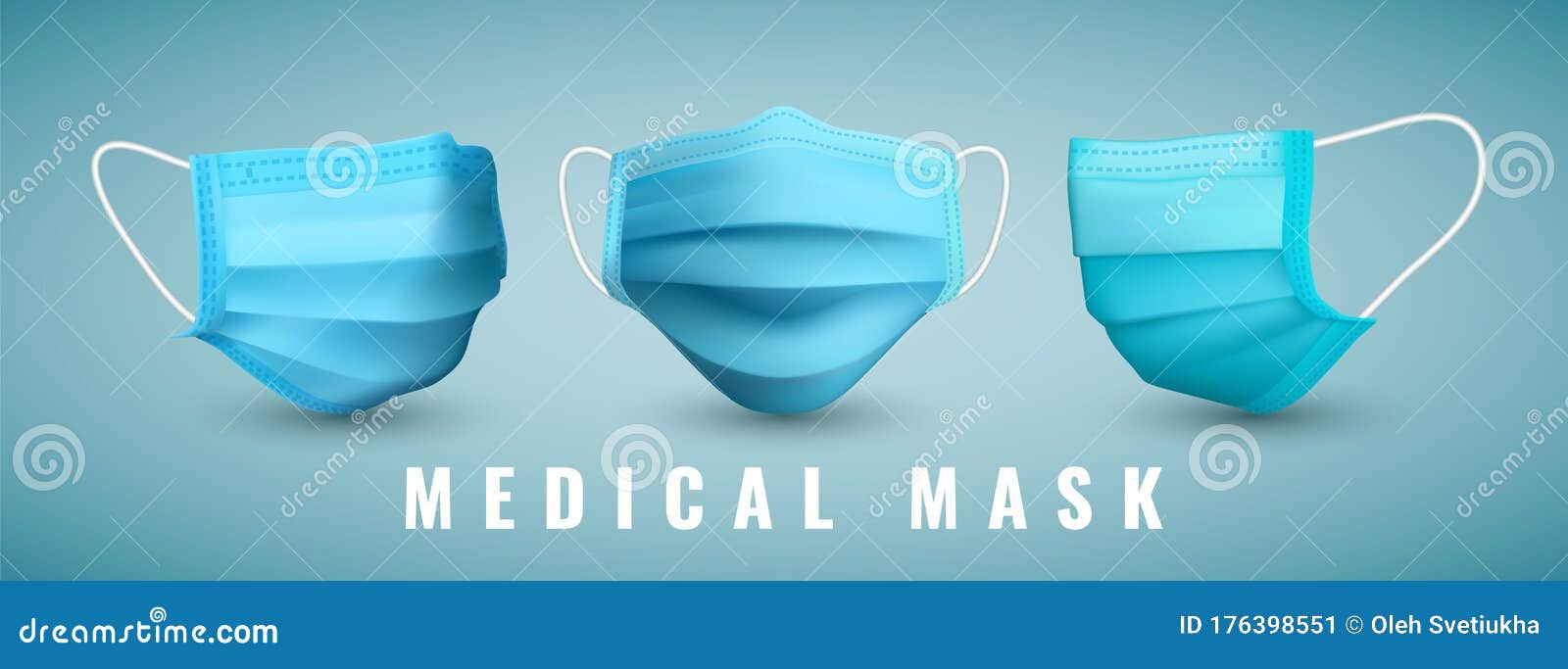 Realistic Medical Face Mask. Details 3d Medical Mask Stock Vector ...