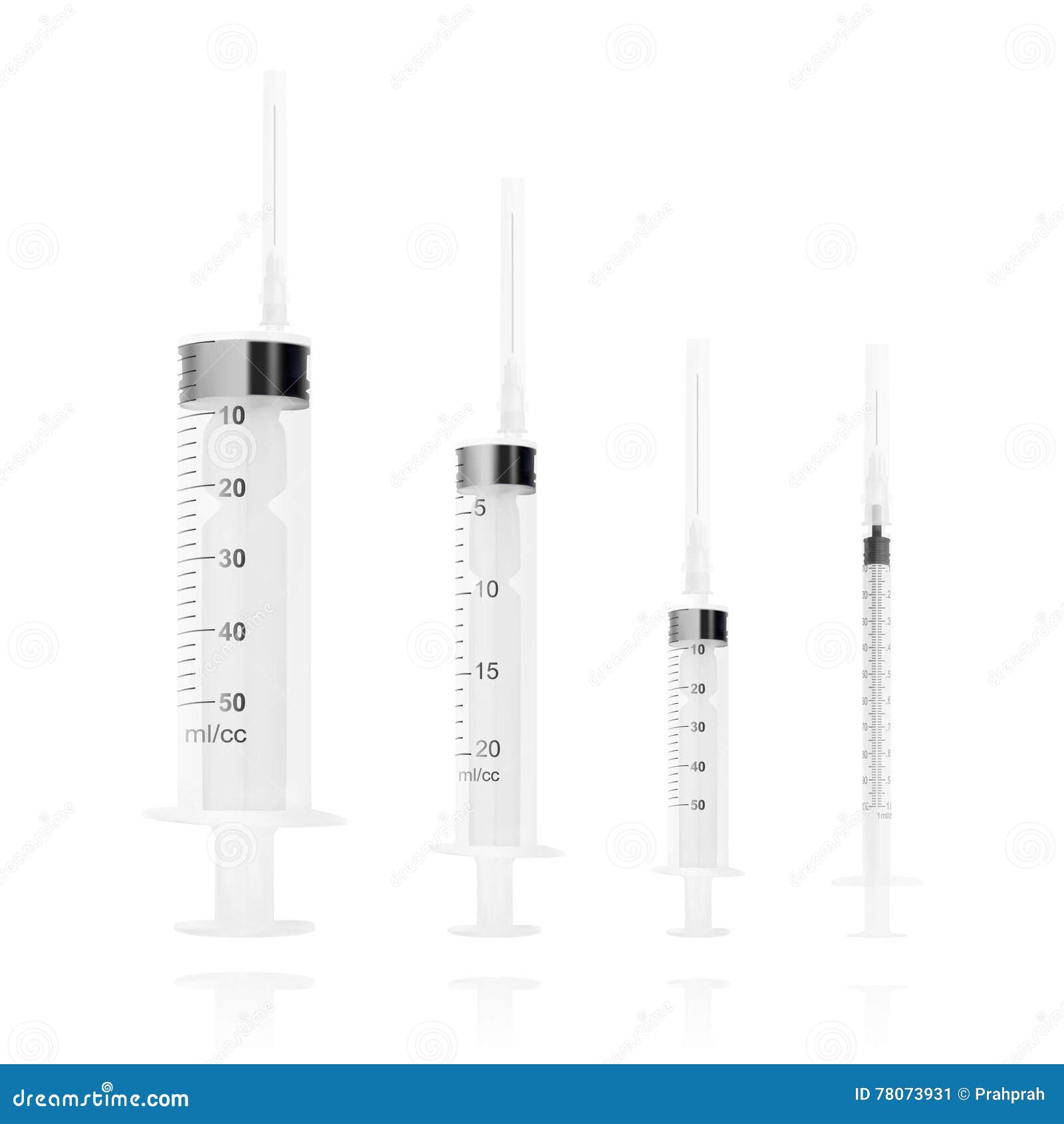 Realistic Medical Syringes Set, Lab Equipment Stock Vector ...