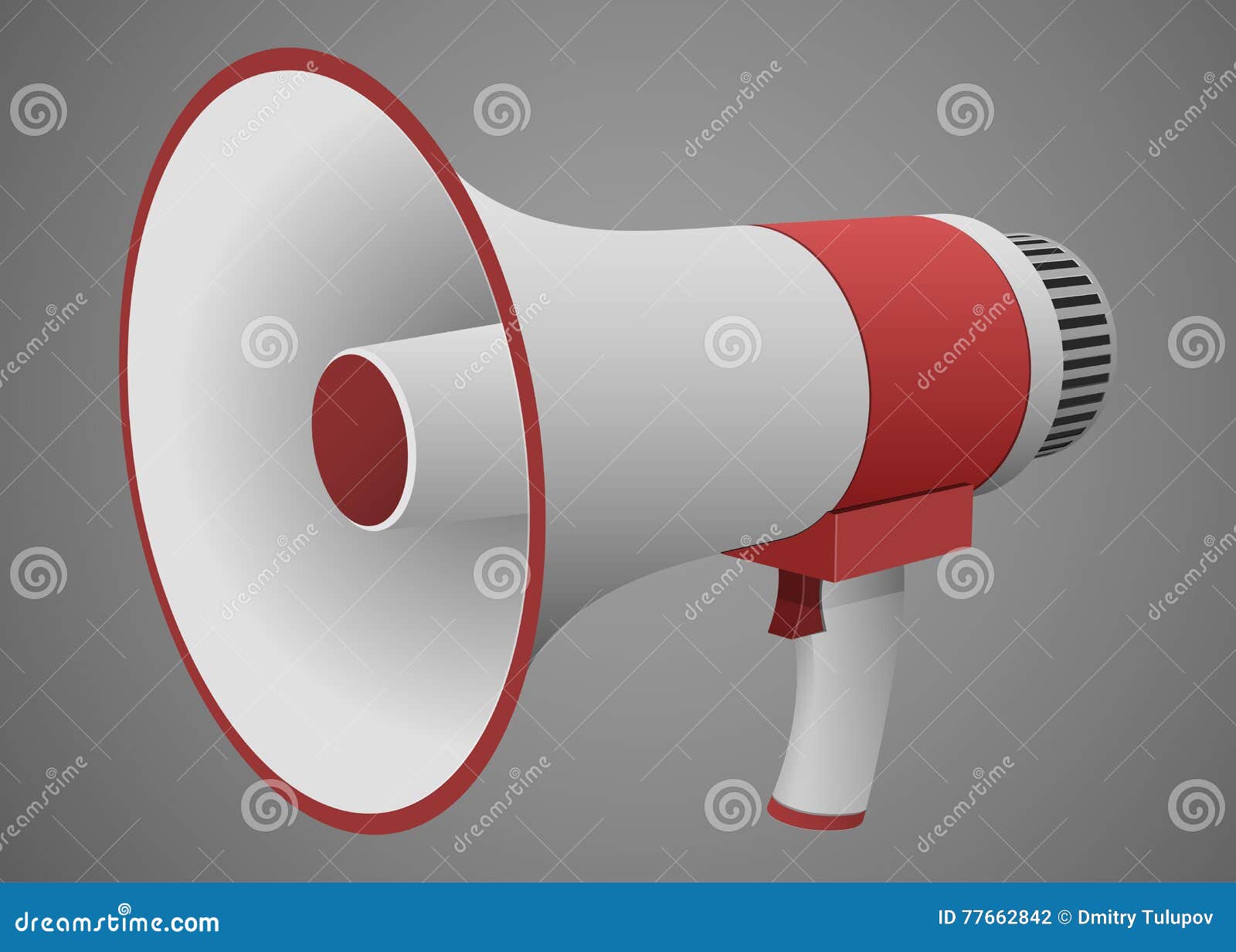 Realistic Megaphone Isolated Stock Vector - Illustration of medium ...