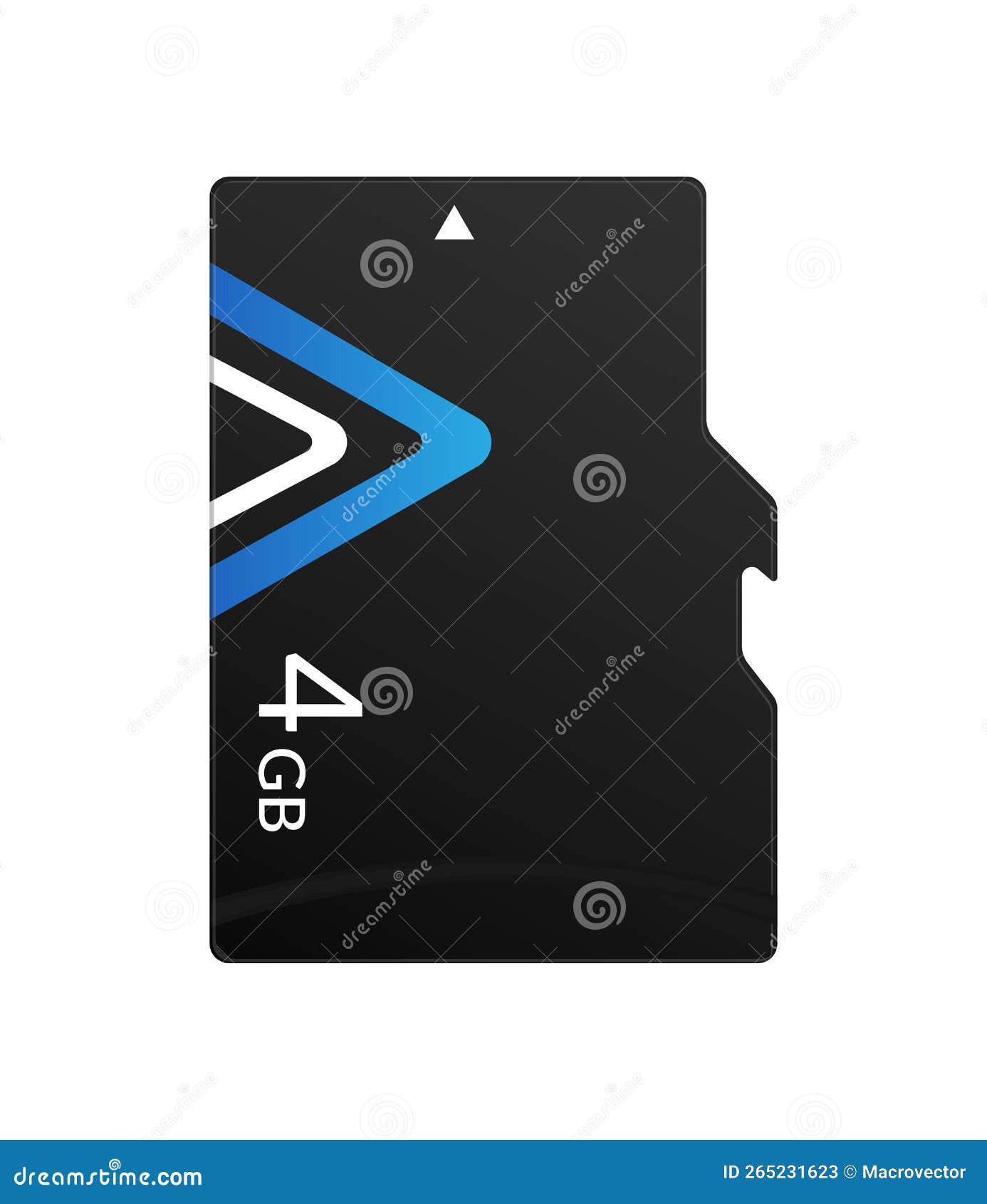 Realistic Memory Card stock vector. Illustration of mobile - 265231623