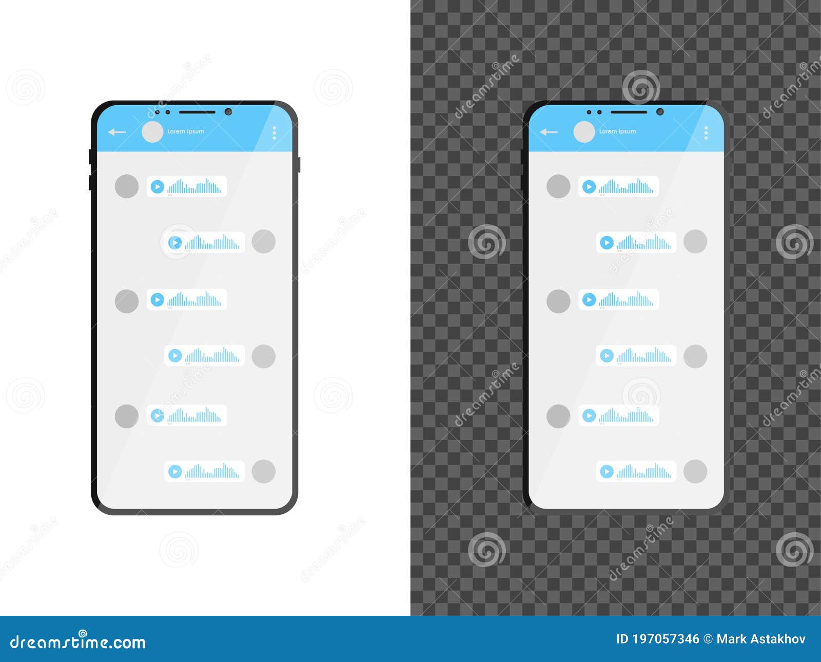 Realistic Messenger, Web Design. Devise on Transparent, White ...