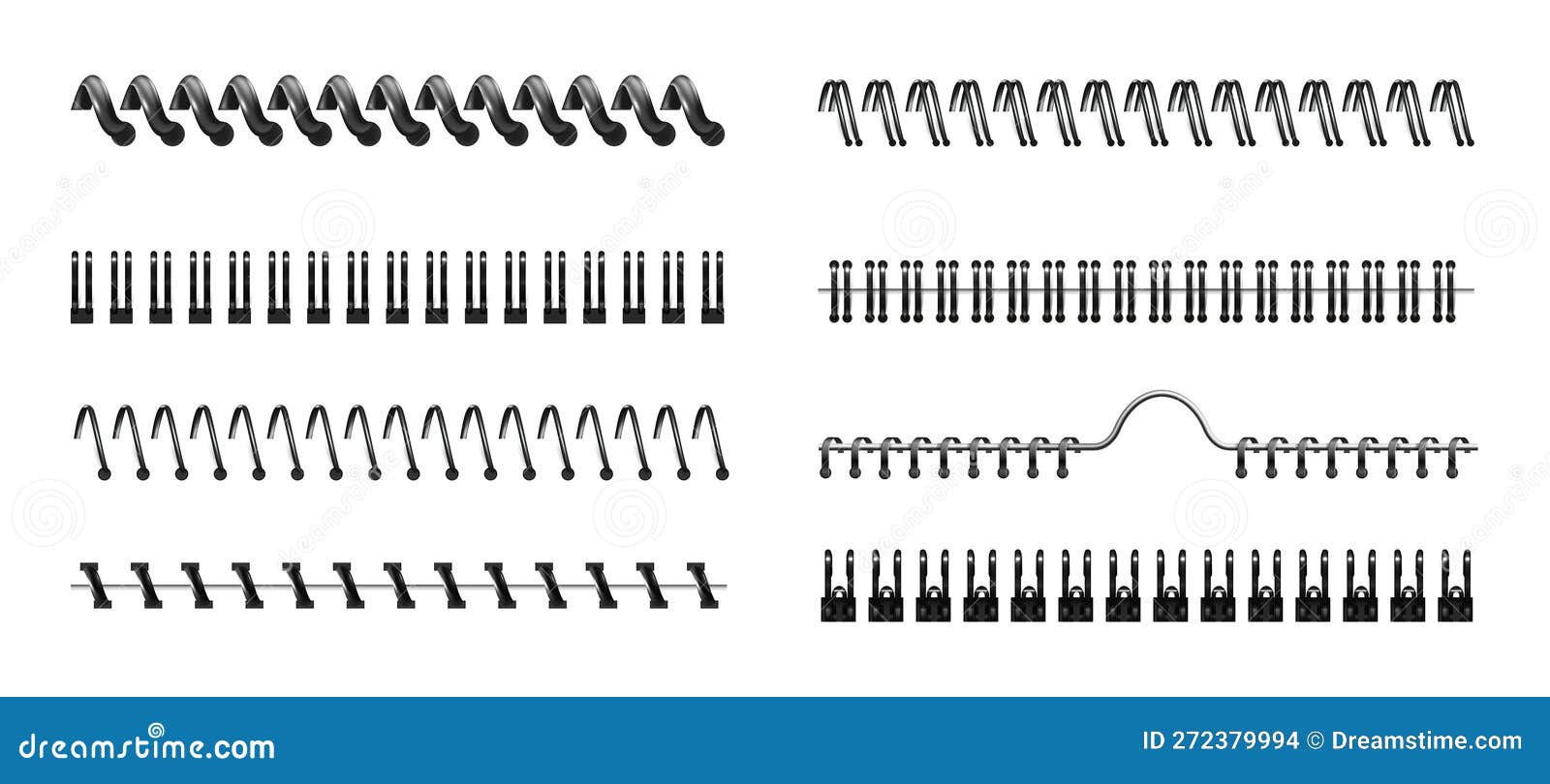 Realistic Metal Binders Set Vector Illustration | CartoonDealer.com #272379994