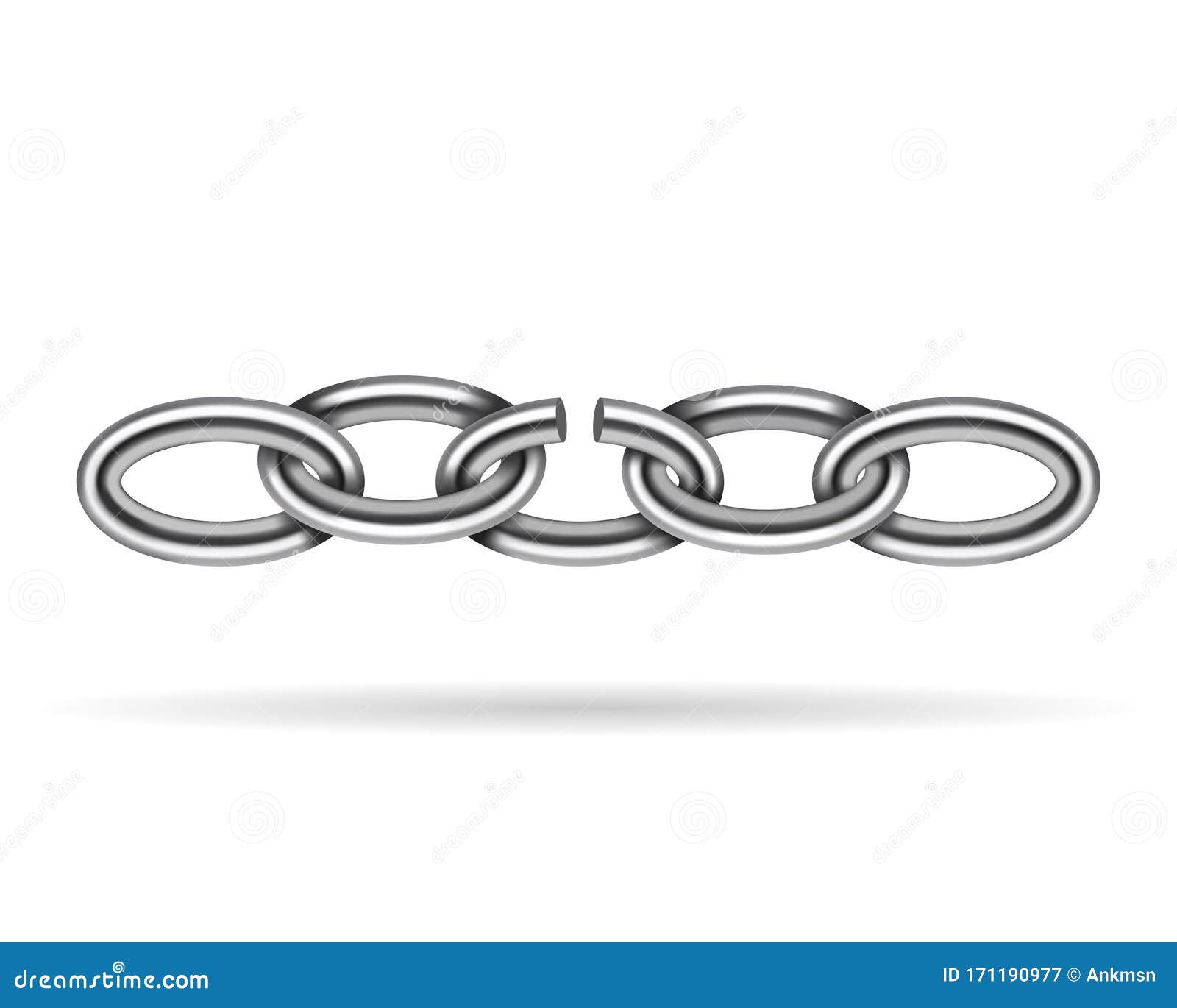 Realistic Metal Broken Chain Texture. Silver Color Demage Chains Link ...