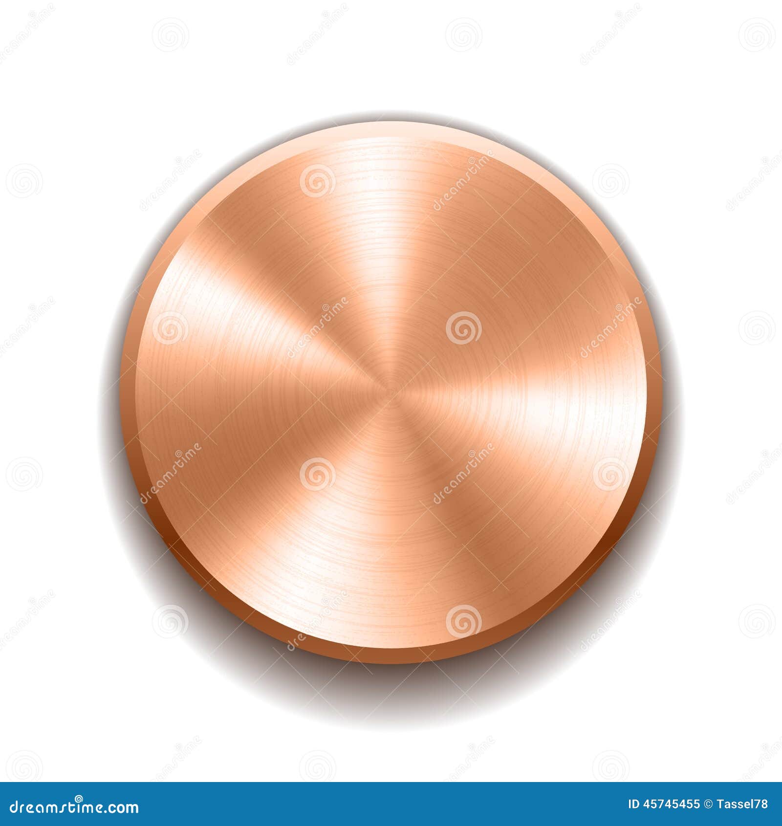 Realistic metal button stock vector. Illustration of design - 45745455