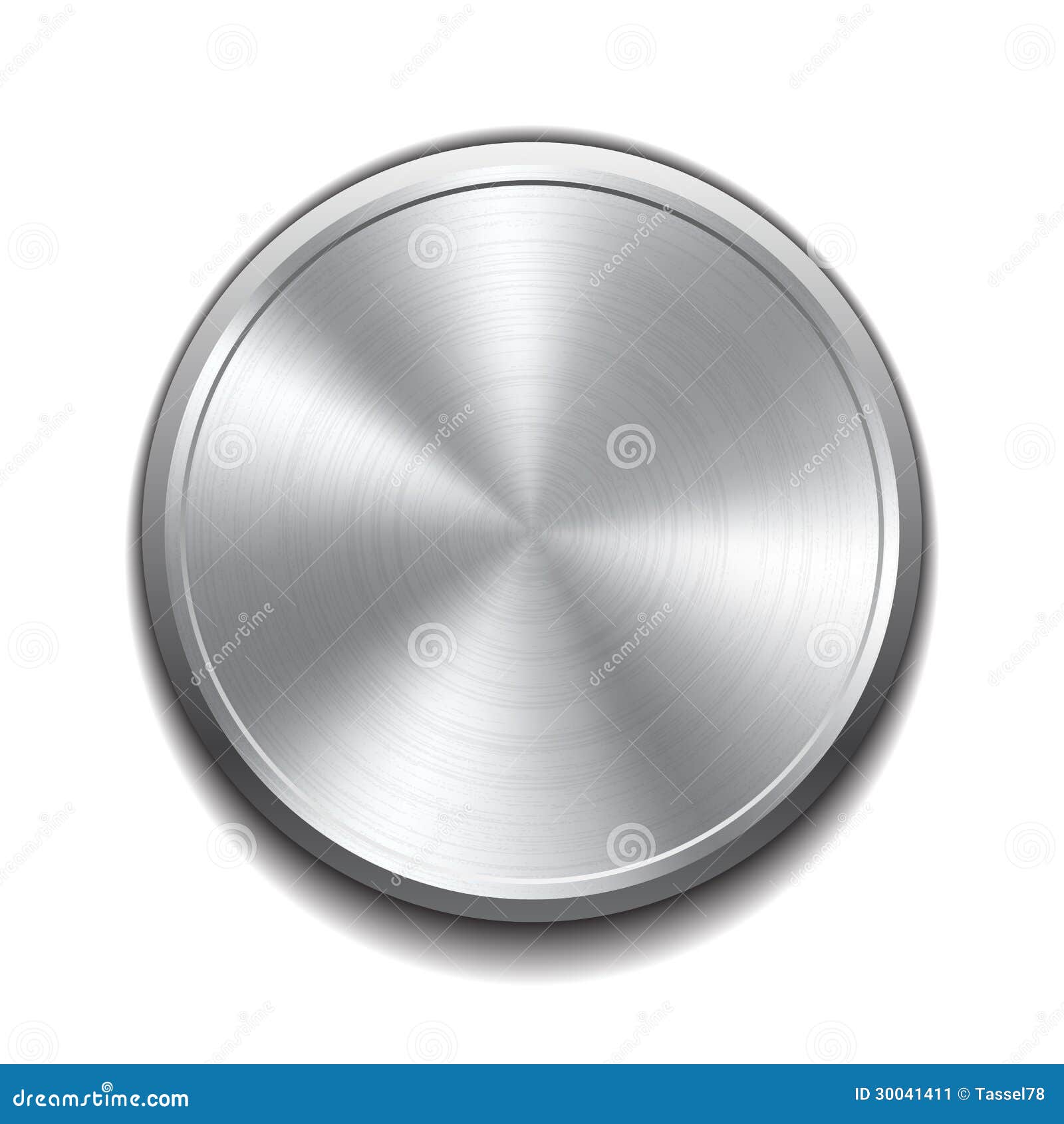 Realistic metal button stock vector. Illustration of interface - 30041411