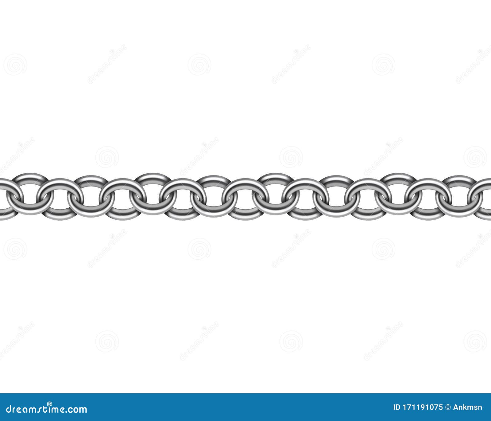 Realistic Metal Chain Seamless Texture. Silver Color Chains Link ...
