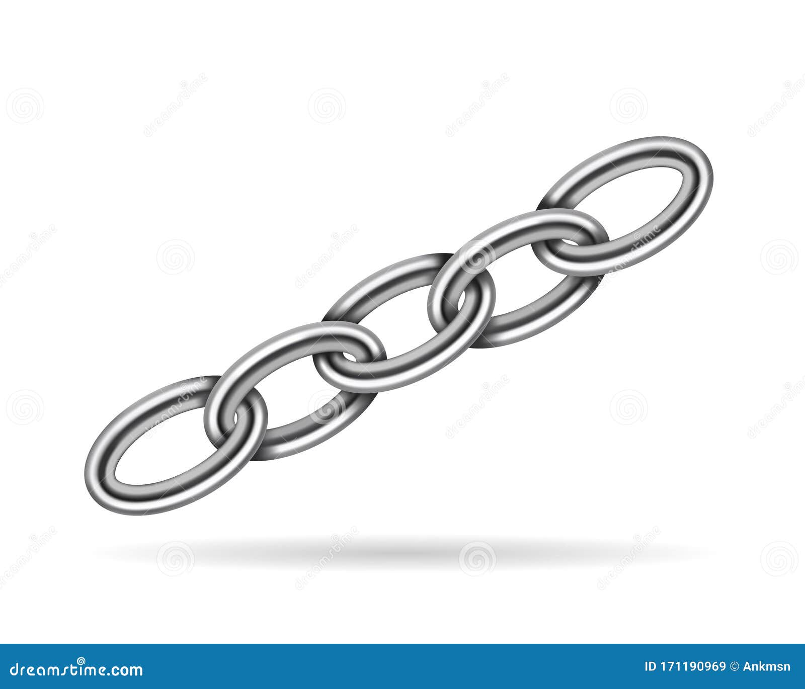 Realistic Metal Chain Texture. Silver Color Chains Link Isolated on ...