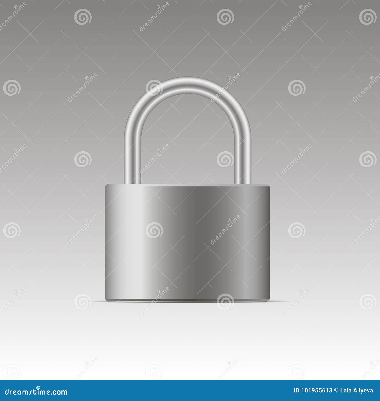 Realistic Metal Padlock. Vector Stock Illustration - Illustration of ...