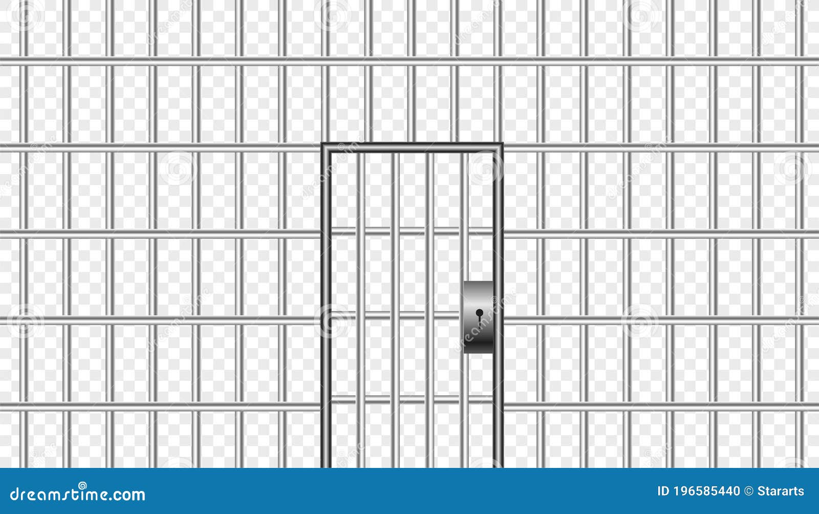 Metal Prison Bars Vector. Isolated On Transparent Background. Realistic Steel Pokey, Prison Grid ...