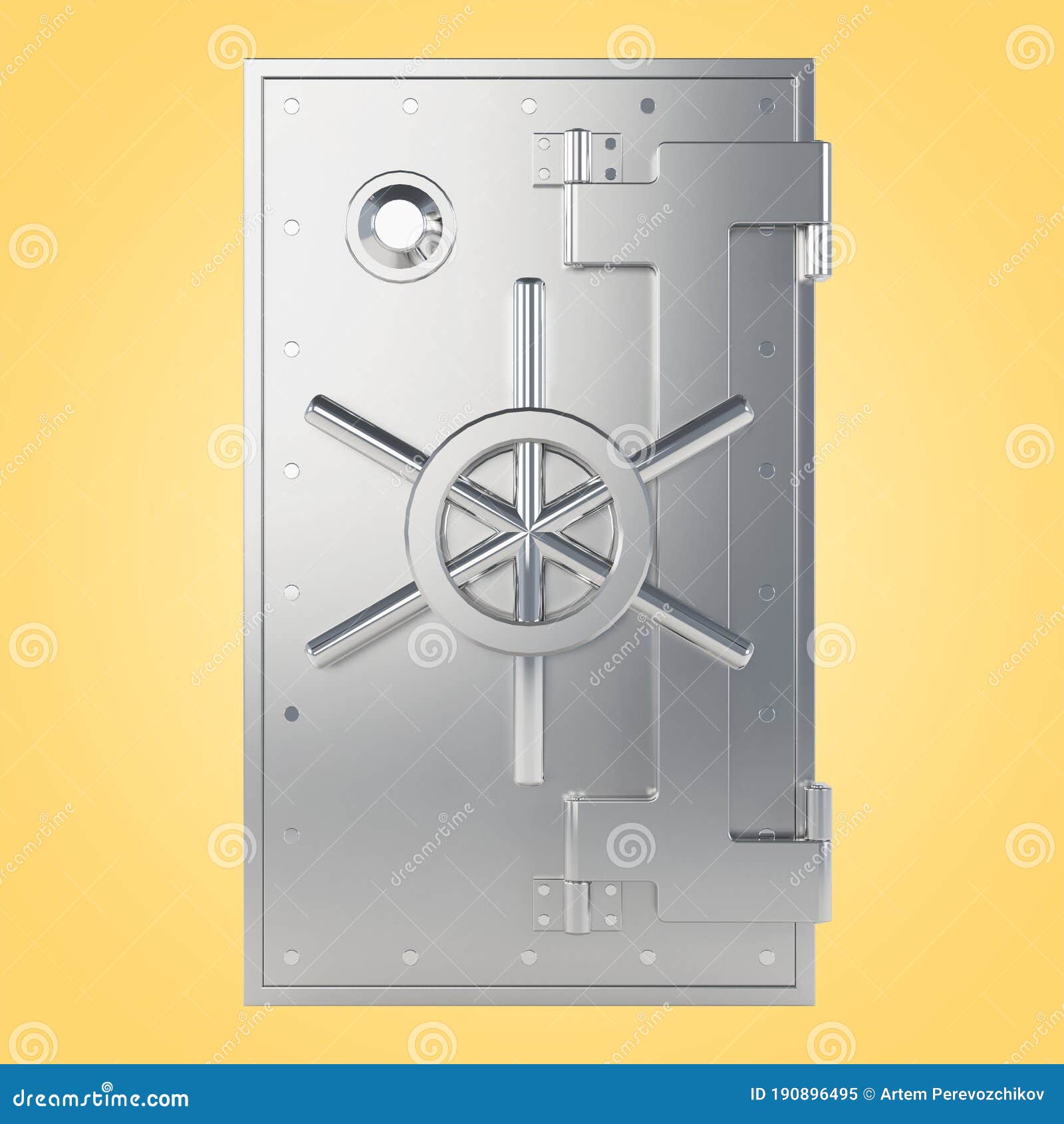 Realistic metal safe. stock illustration. Illustration of security ...