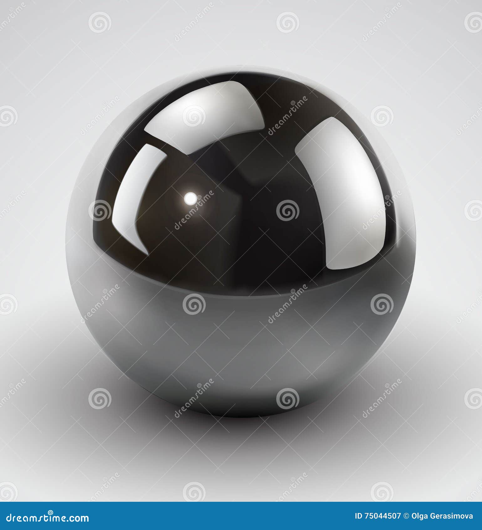 Realistic Metallic Ball. Vector Illustration Stock Vector ...
