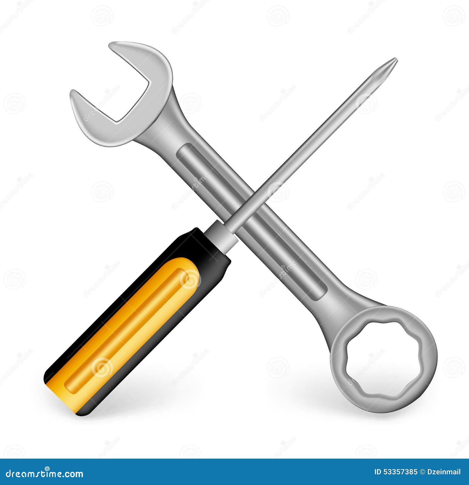 Realistic Metallic Maintenance Tools Icon Stock Vector - Illustration ...