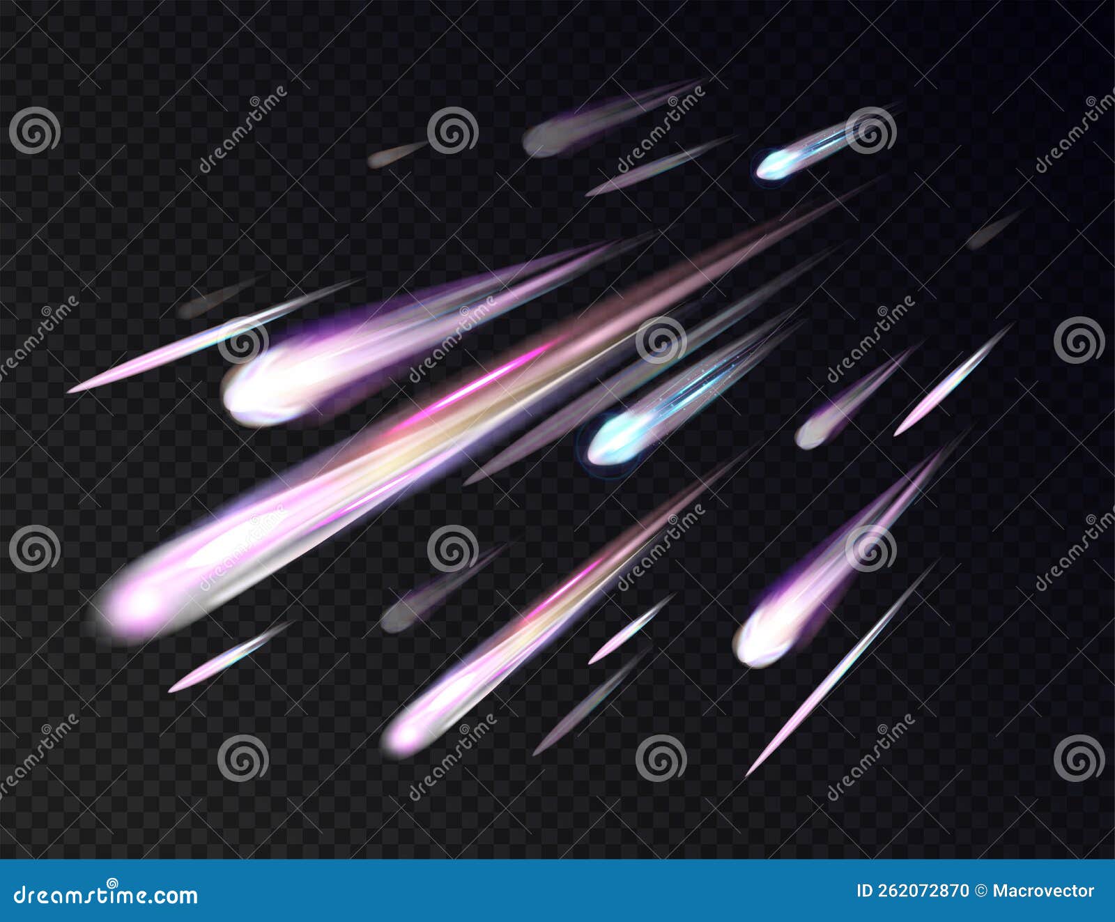 Realistic Meteor, Comet Or Fireball, Transparent. Meteorite, An ... Realistic Meteor, Comet Or Fireball, Transparent. Meteorite, An ...