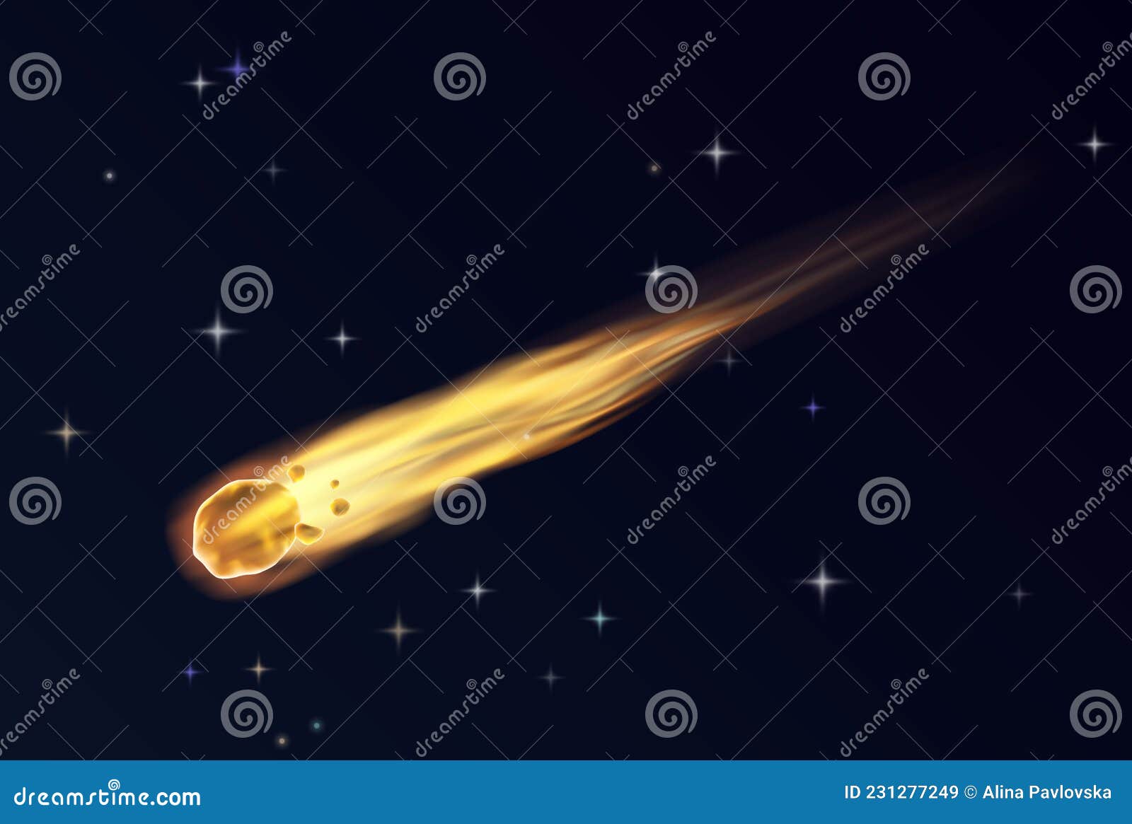 Meteorite, Comet, Meteor Icon Vector. Comet, Meteorite, Meteor Simple ...