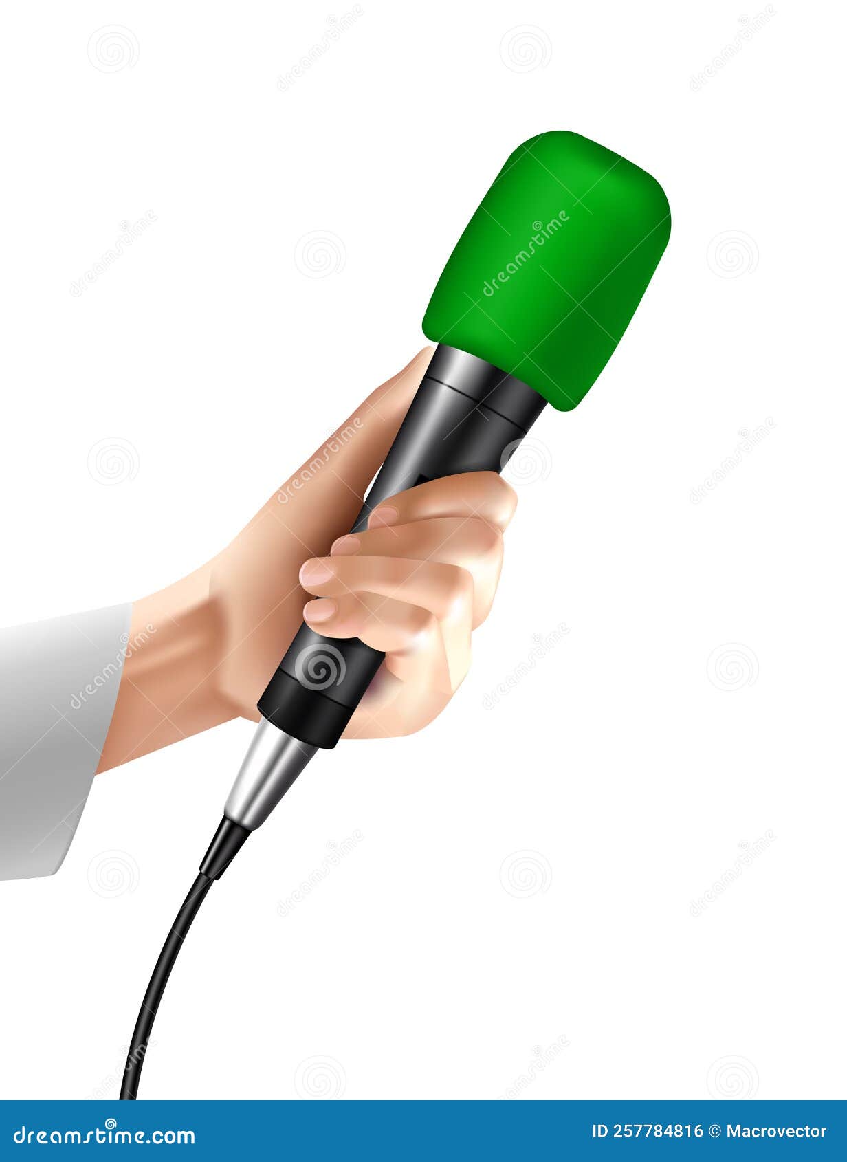 Realistic Microphone Illustration Stock Vector - Illustration of ...