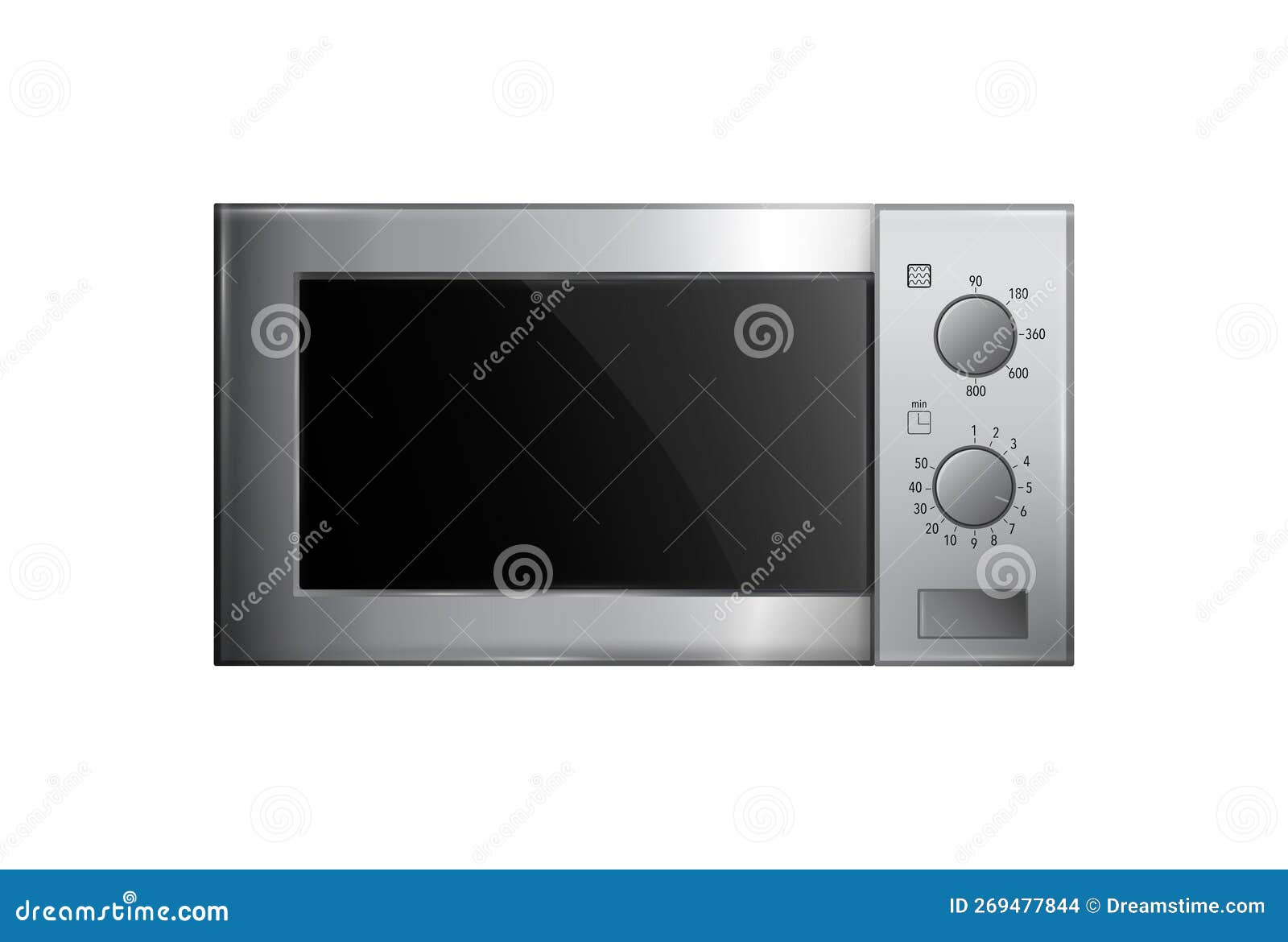 Realistic Microwave Oven Composition Stock Vector - Illustration of ...
