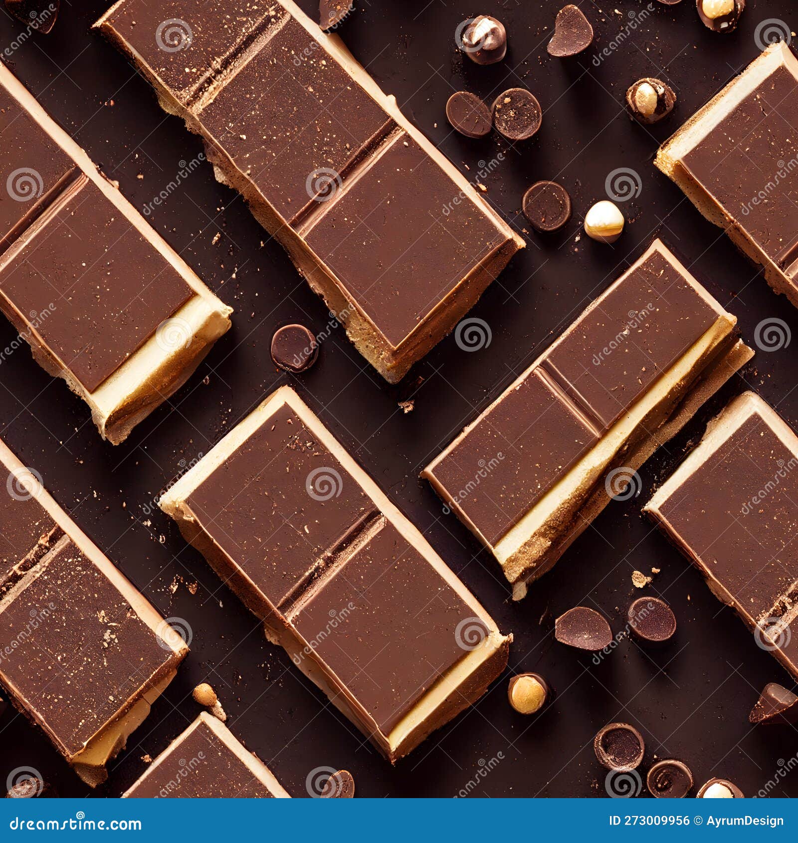 Realistic Milk Chocolate Seamless Pattern Background. Generative AI ...