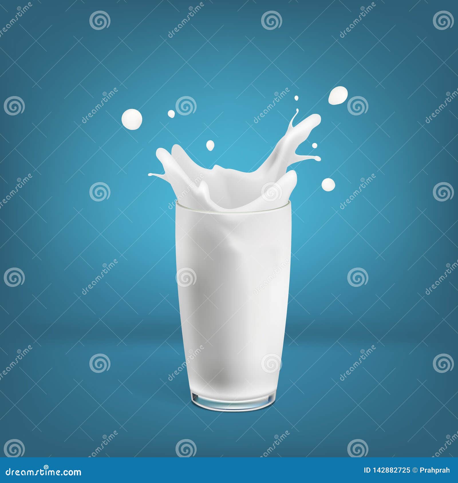 Realistic Milk Flow in Glass and Splash Stock Image - Image of flow ...