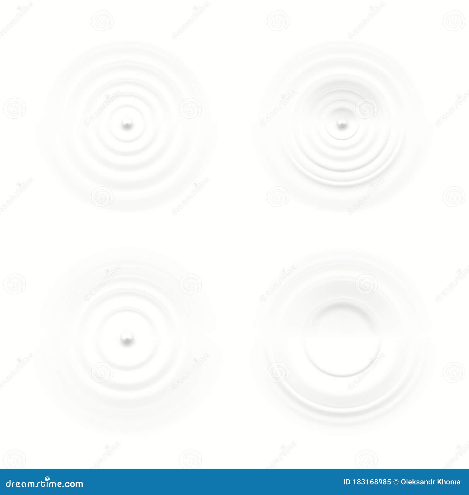 Realistic Ripple Effects on Milk Surface Stock Vector - Illustration of ...