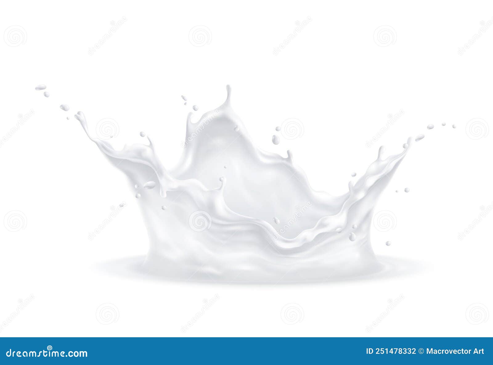 Realistic Milk Splatter Composition Stock Vector - Illustration of cool ...