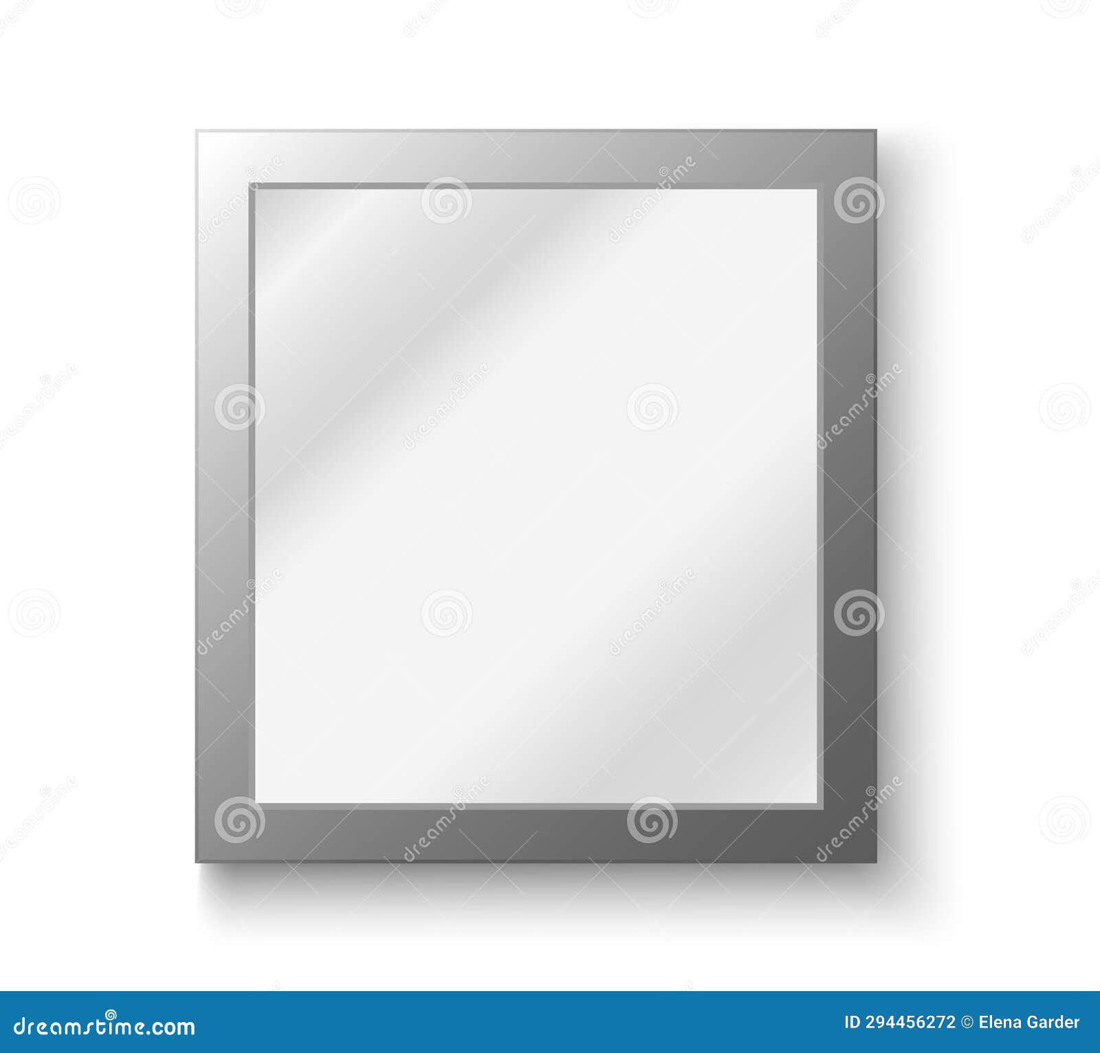 Realistic Mirror Set. Vector Realistic Mirrors Set with Blurry ...