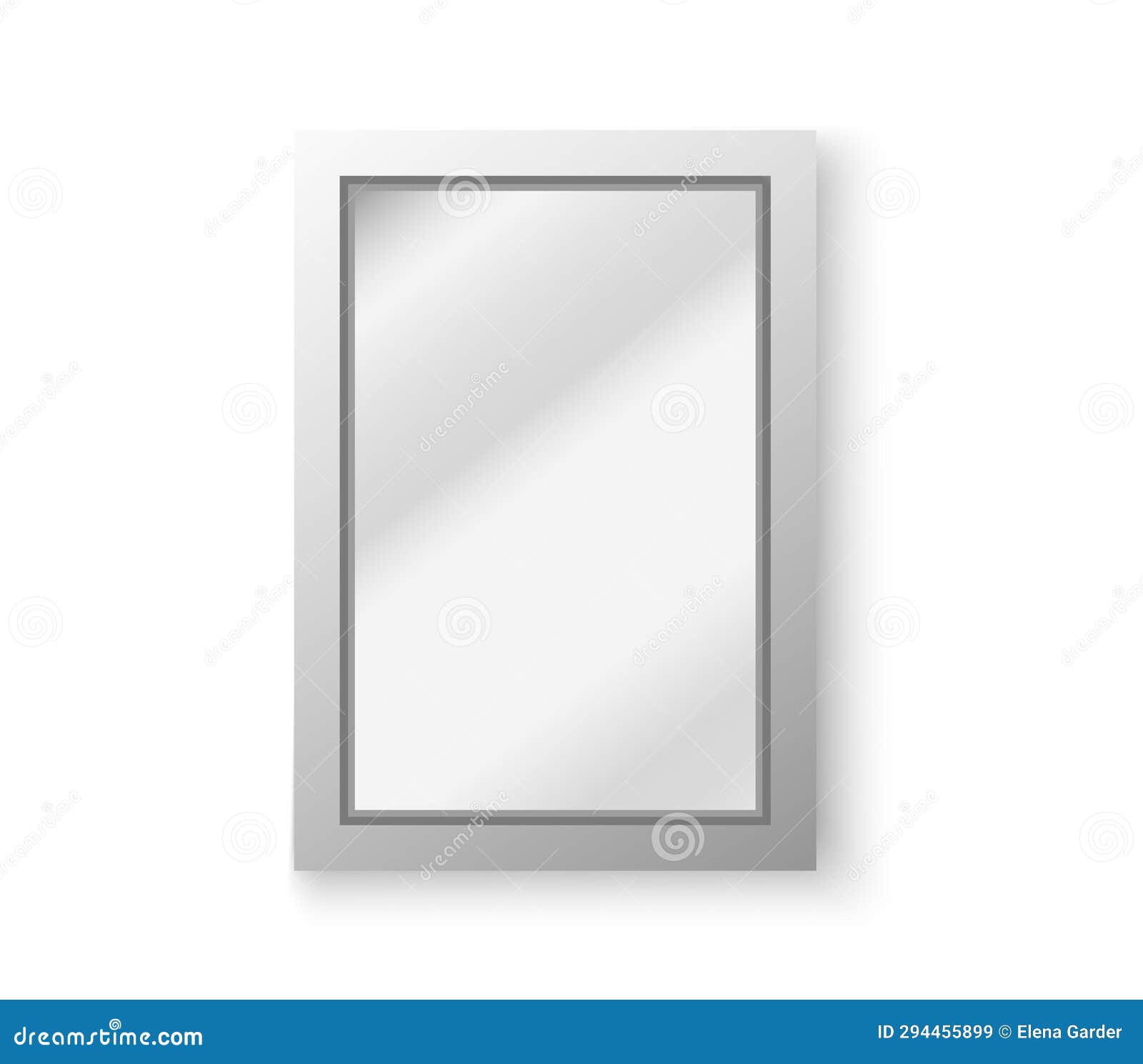 Realistic Mirror Set. Vector Realistic Mirrors Set with Blurry ...