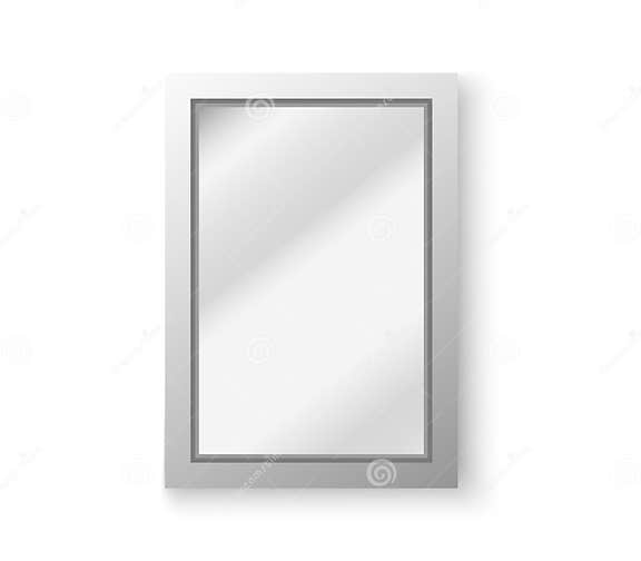 Realistic Mirror Set. Vector Realistic Mirrors Set with Blurry ...