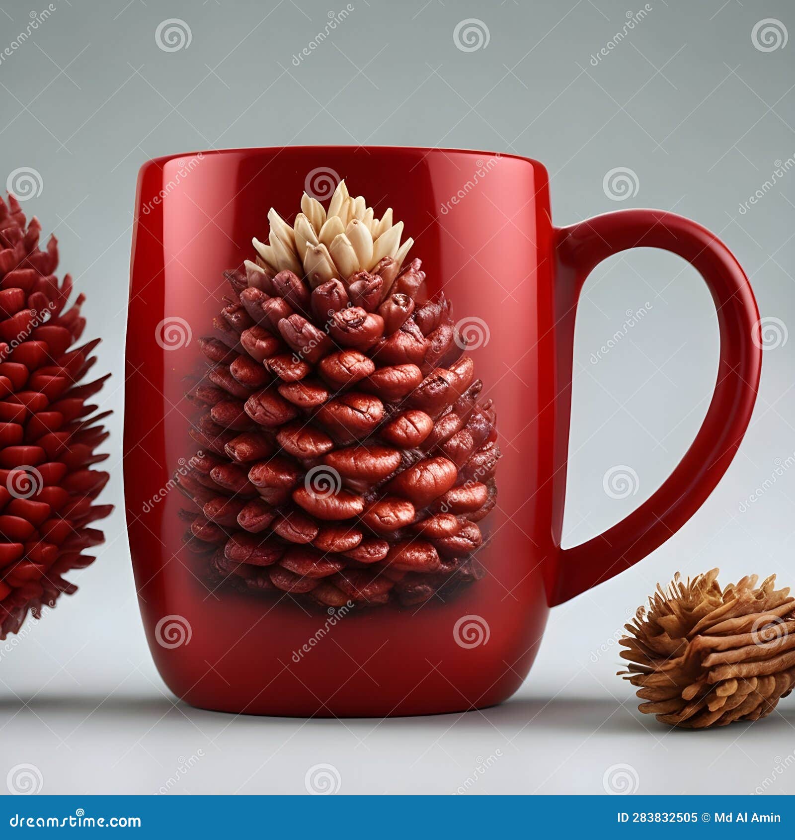 Realistic Mockup of a Mug for Drinks Perspective View. Stock ...