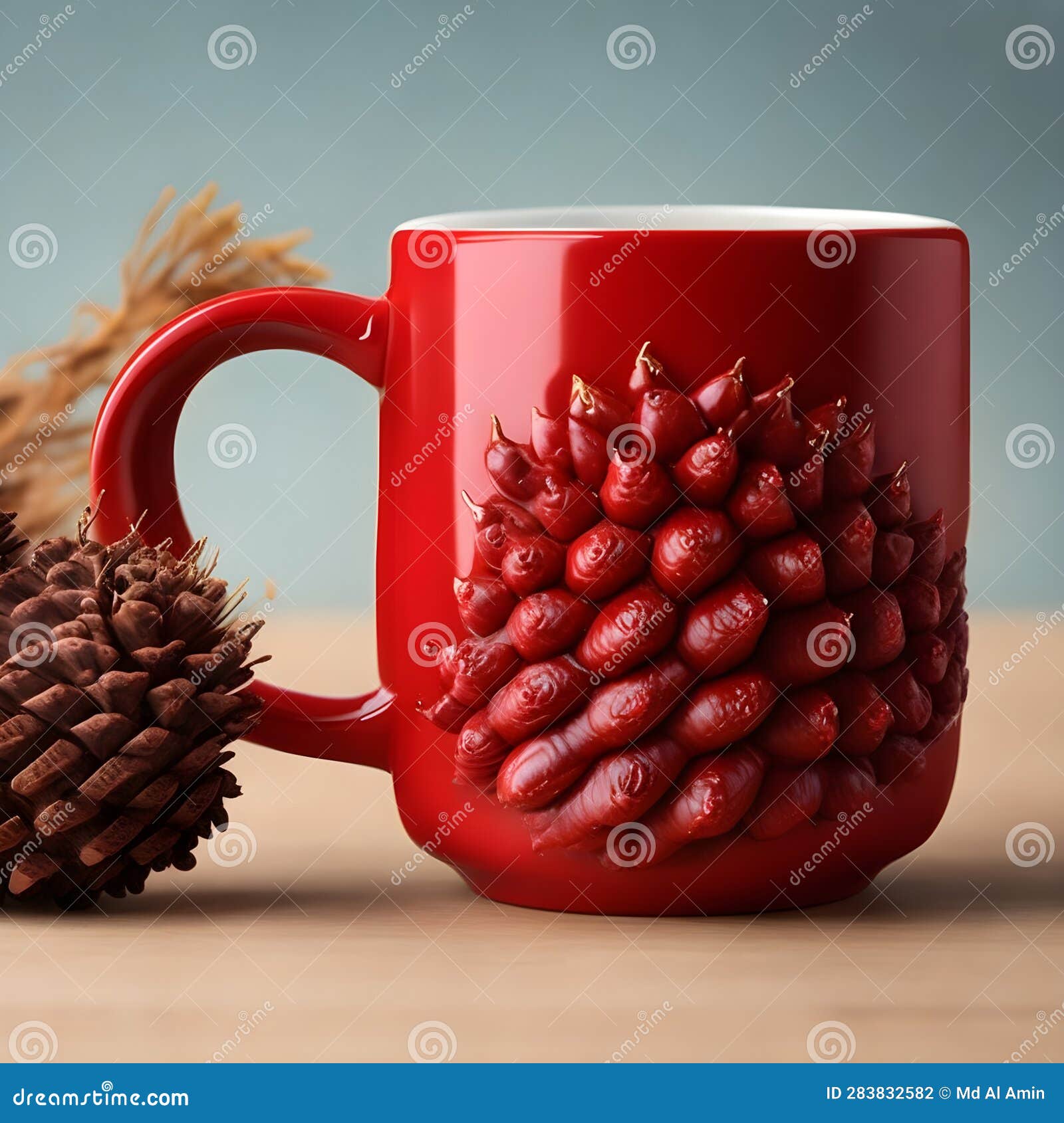 Realistic Mockup of a Mug for Drinks Perspective View. Stock ...