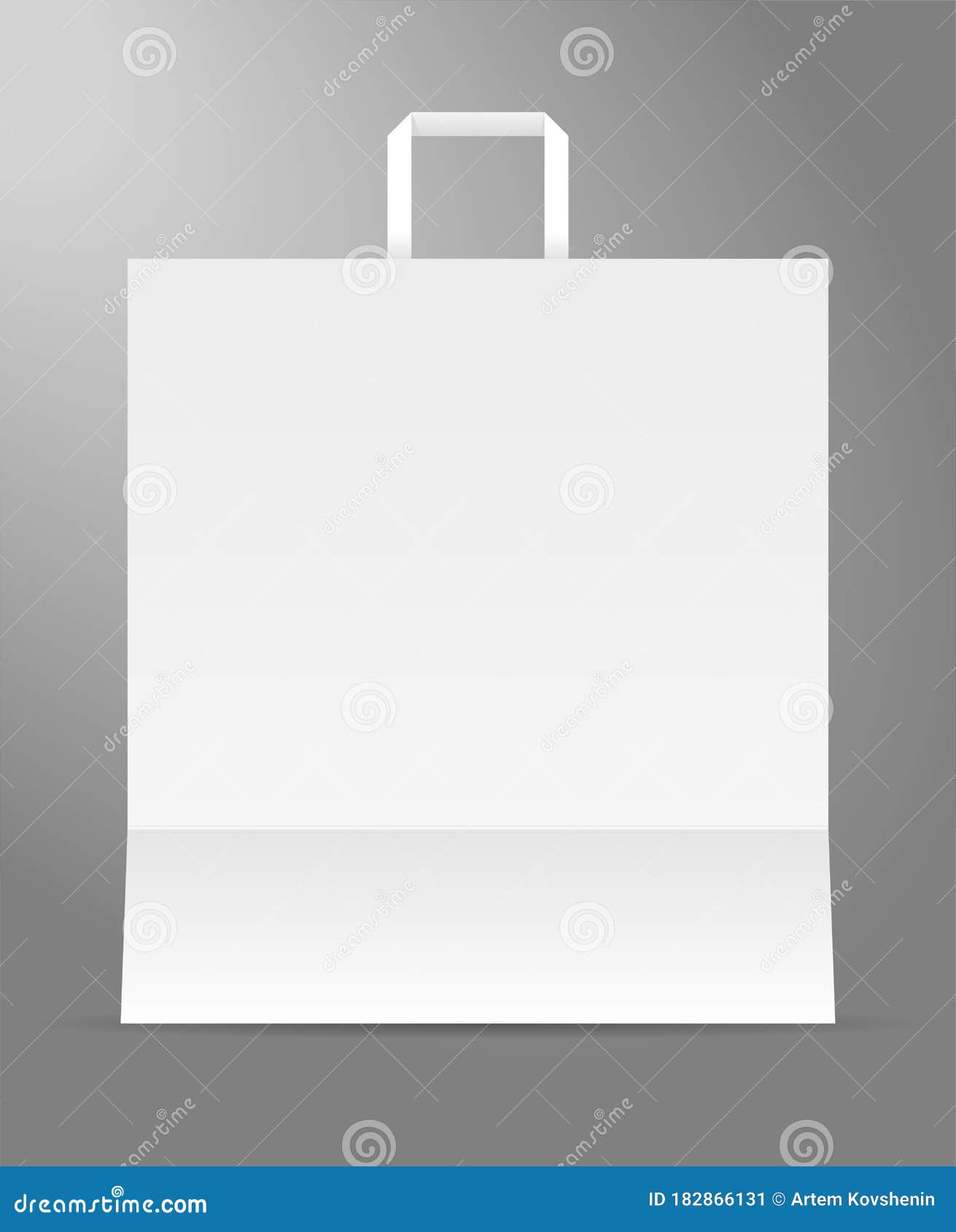 Realistic Mockup of Paper Bag, for Design Overlay Stock Vector ...