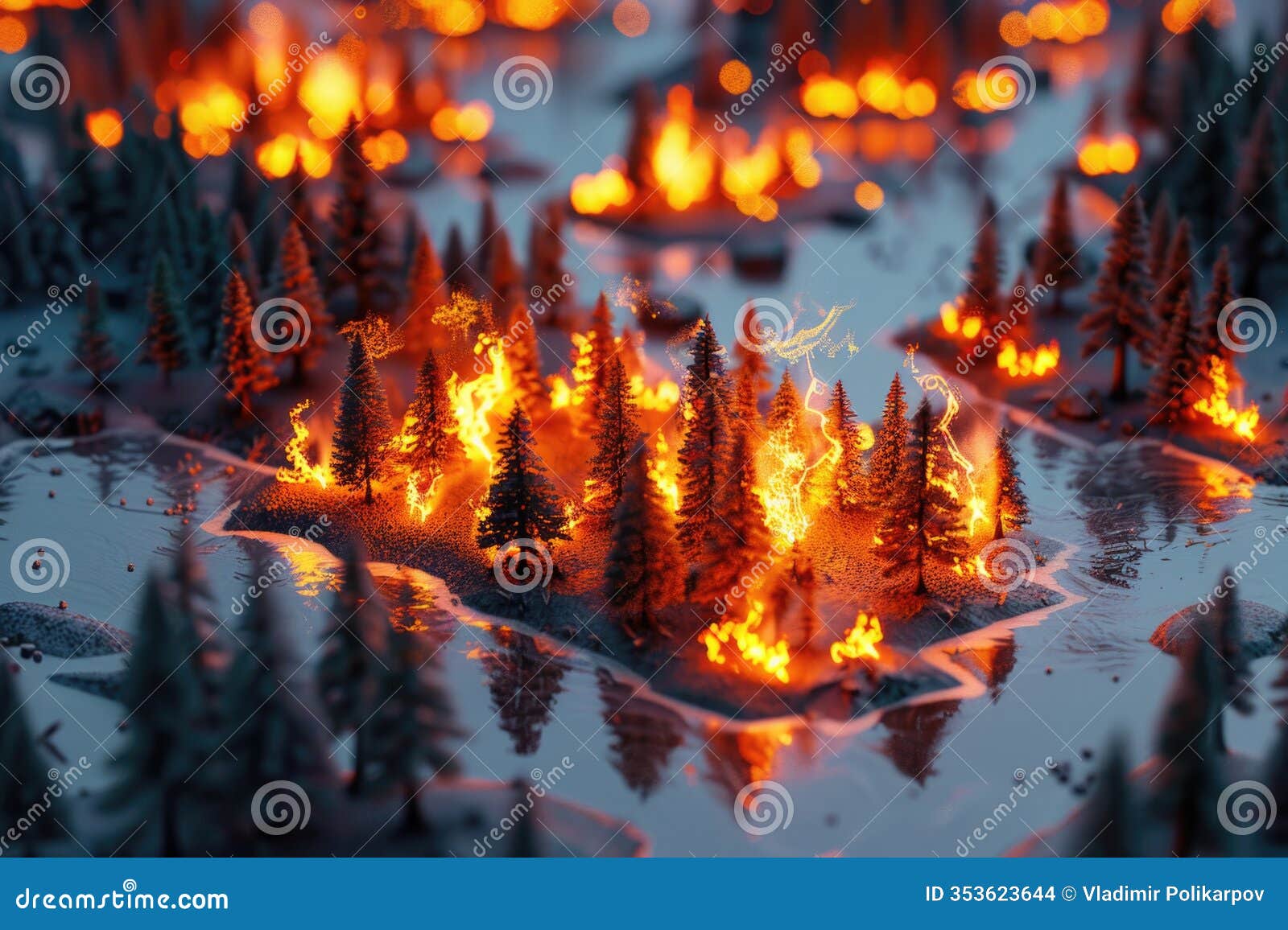 A Realistic Model of a Forest on Fire, Perfect for Educational Purposes ...