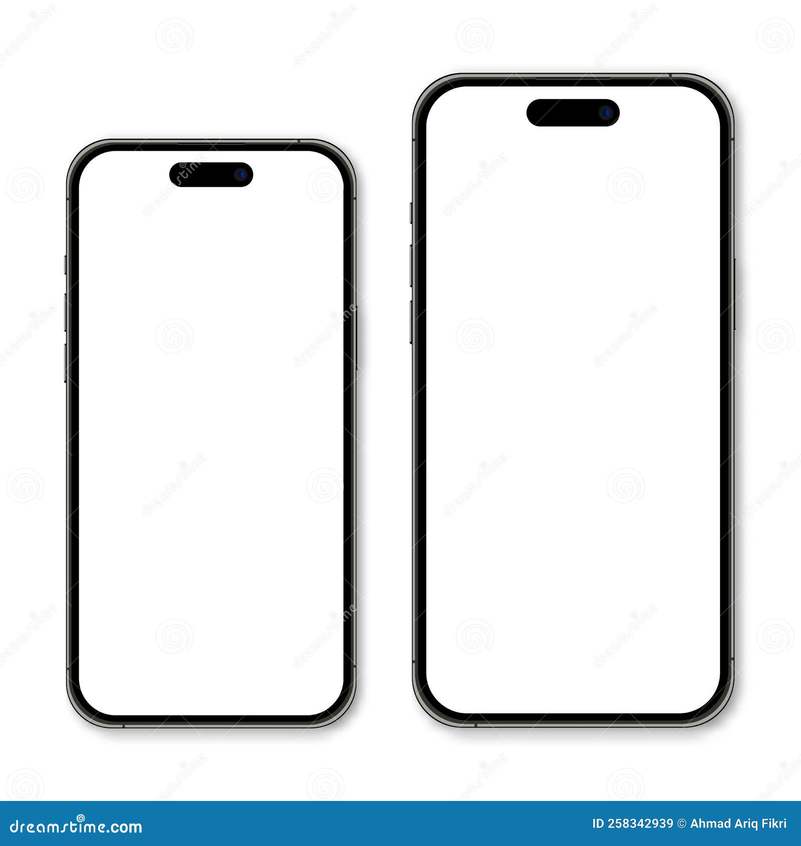 Realistic Model Smartphone. Smartphone Mockup. Device Front View. 3D ...