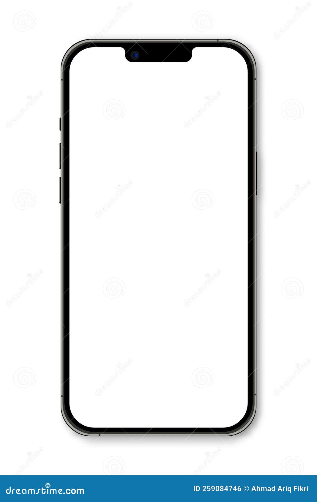Realistic Model Smartphone. Smartphone Mockup. Device Front View. 3D ...