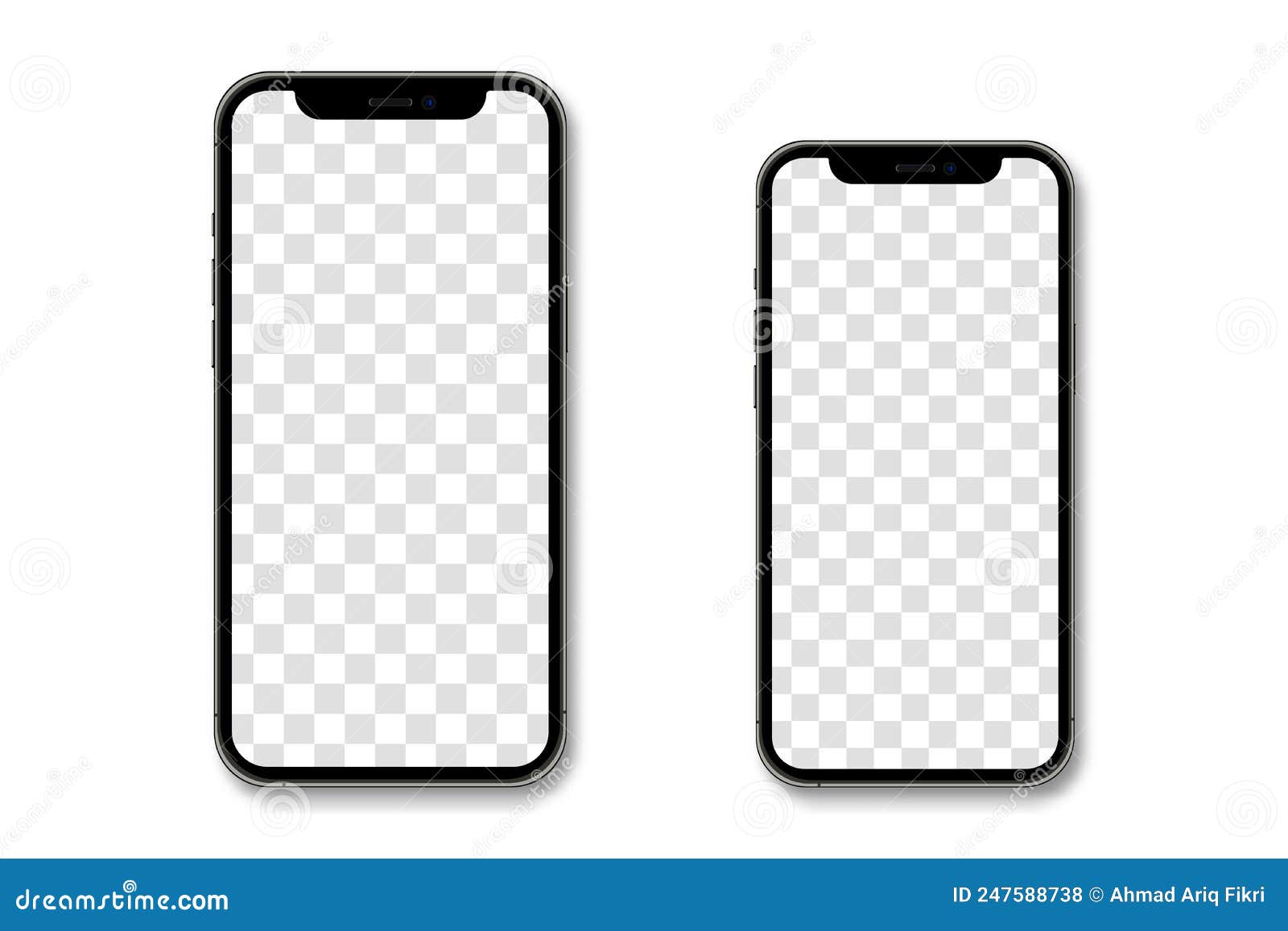 Realistic Models Smartphone. 3D Mobile Phone with Shadow. Smartphone ...