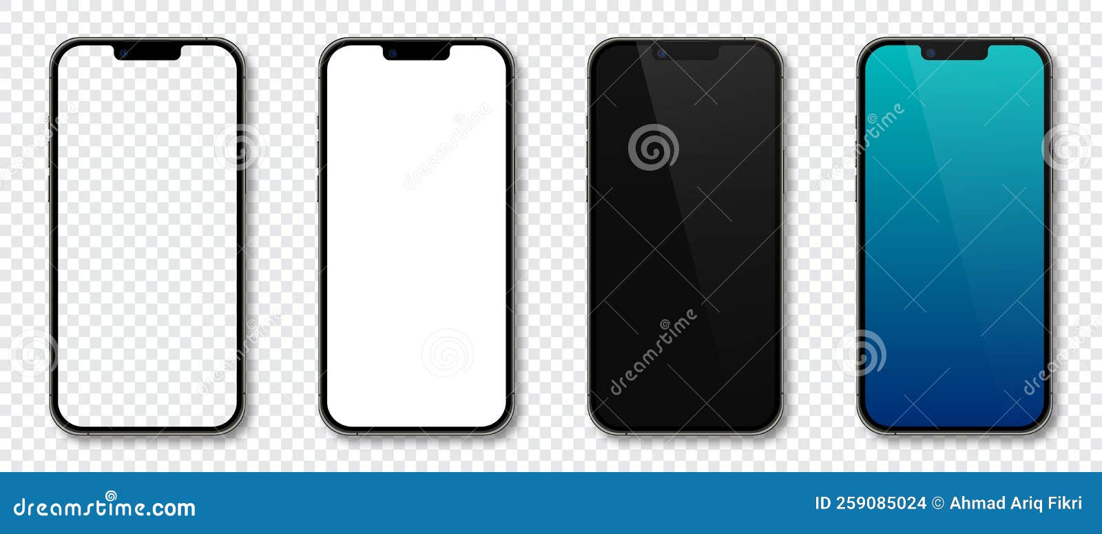 Realistic Models Smartphone. Smartphone Mockup Collection. Device Front ...