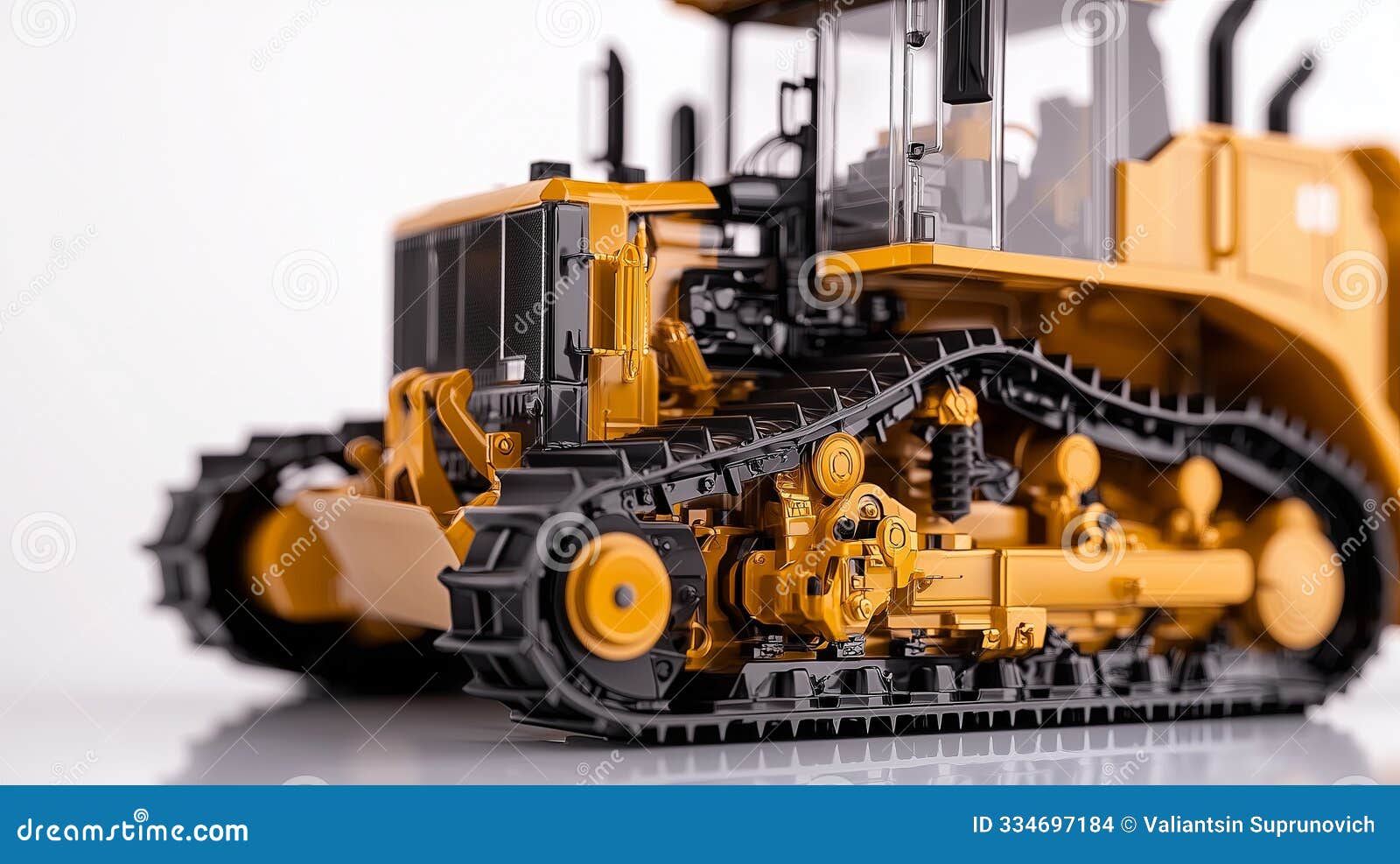 Realistic of a Modern Bulldozer with Semi Transparent Features ...