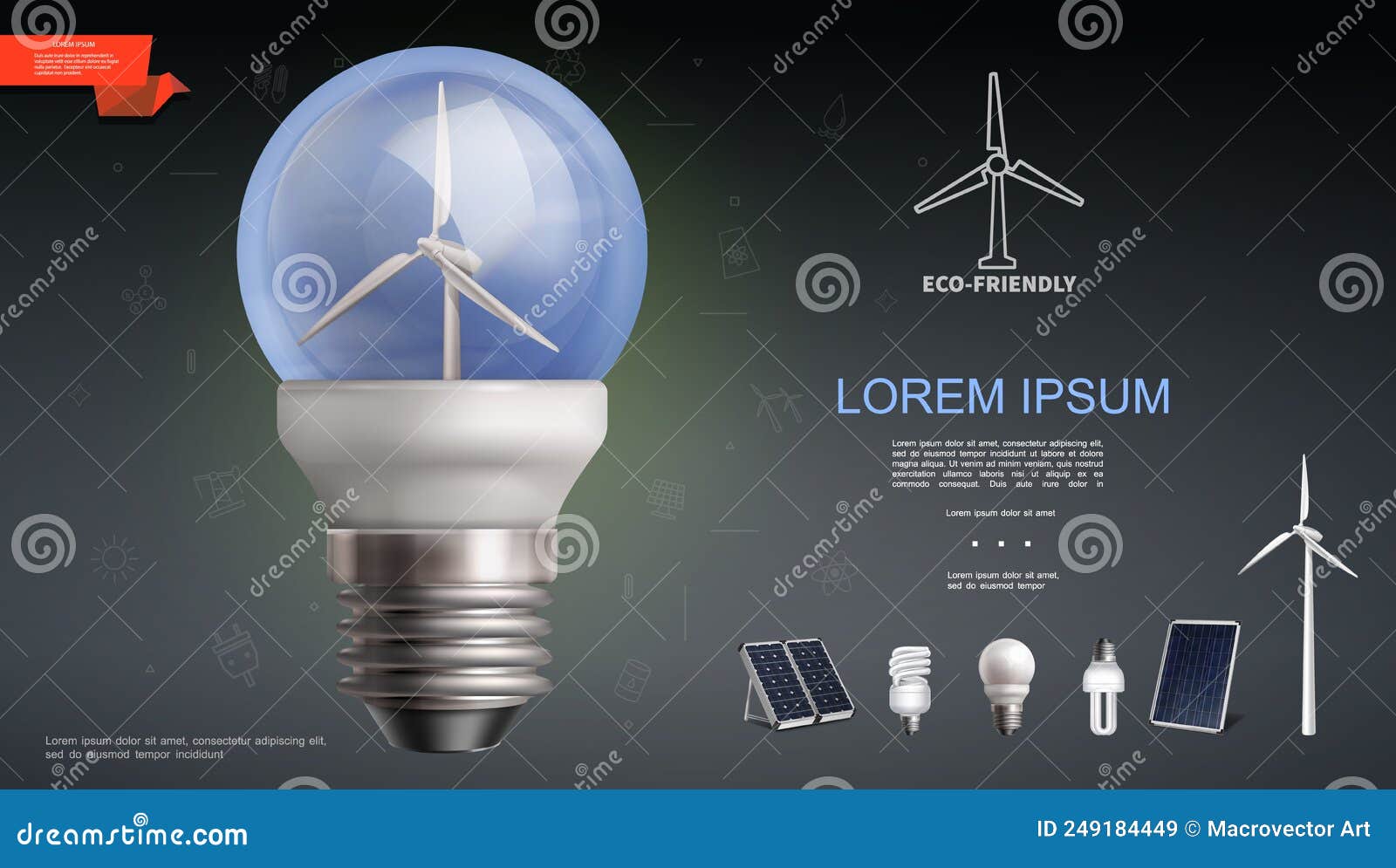 Realistic Modern Electricity Template Stock Vector - Illustration of ...