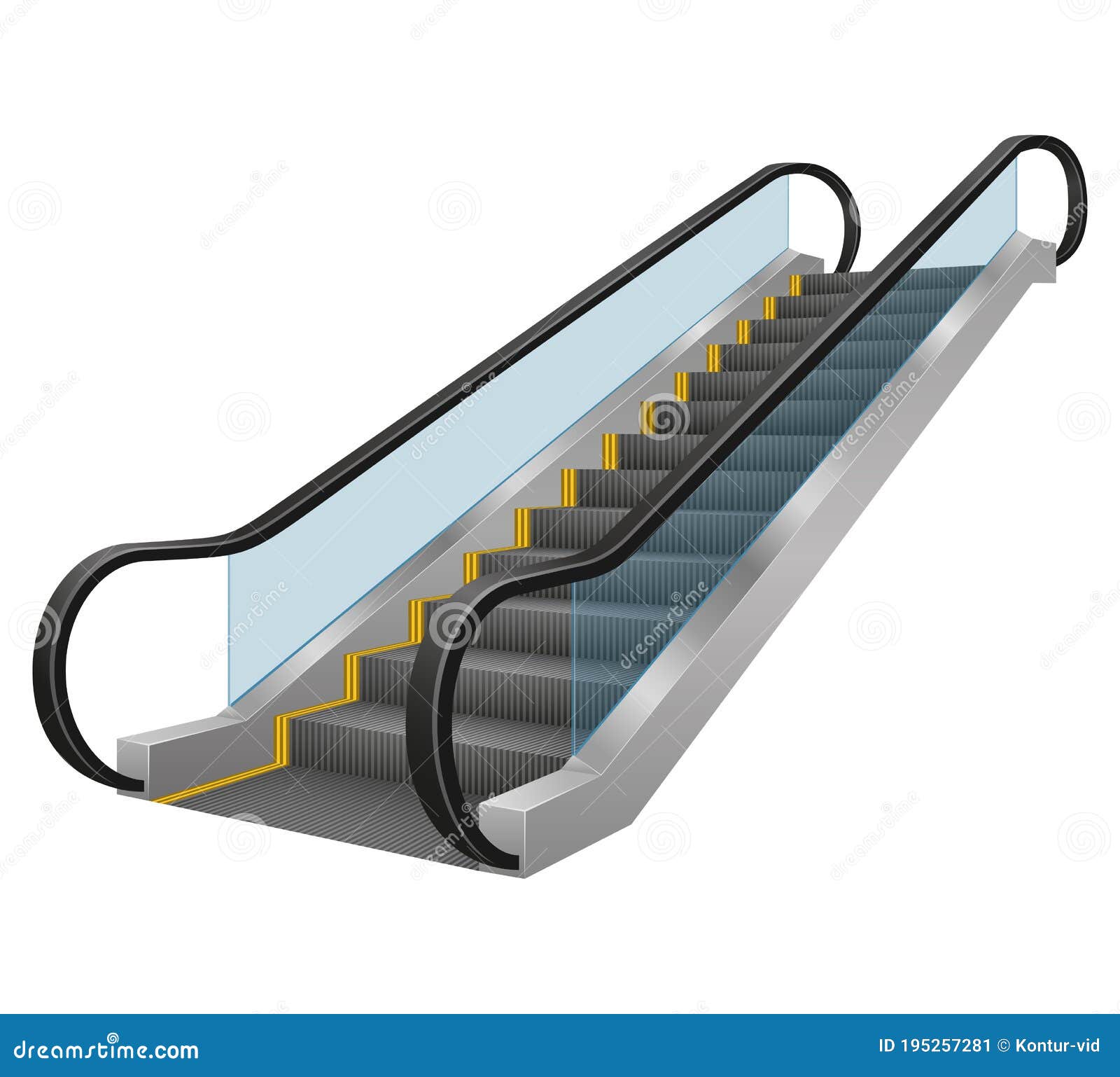 Realistic Escalator Illustration Cartoon Vector | CartoonDealer.com ...