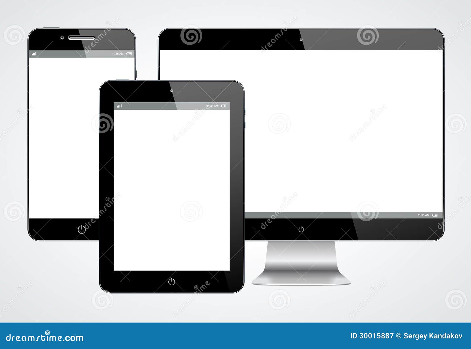 Realistic modern gadgets stock vector. Illustration of background ...