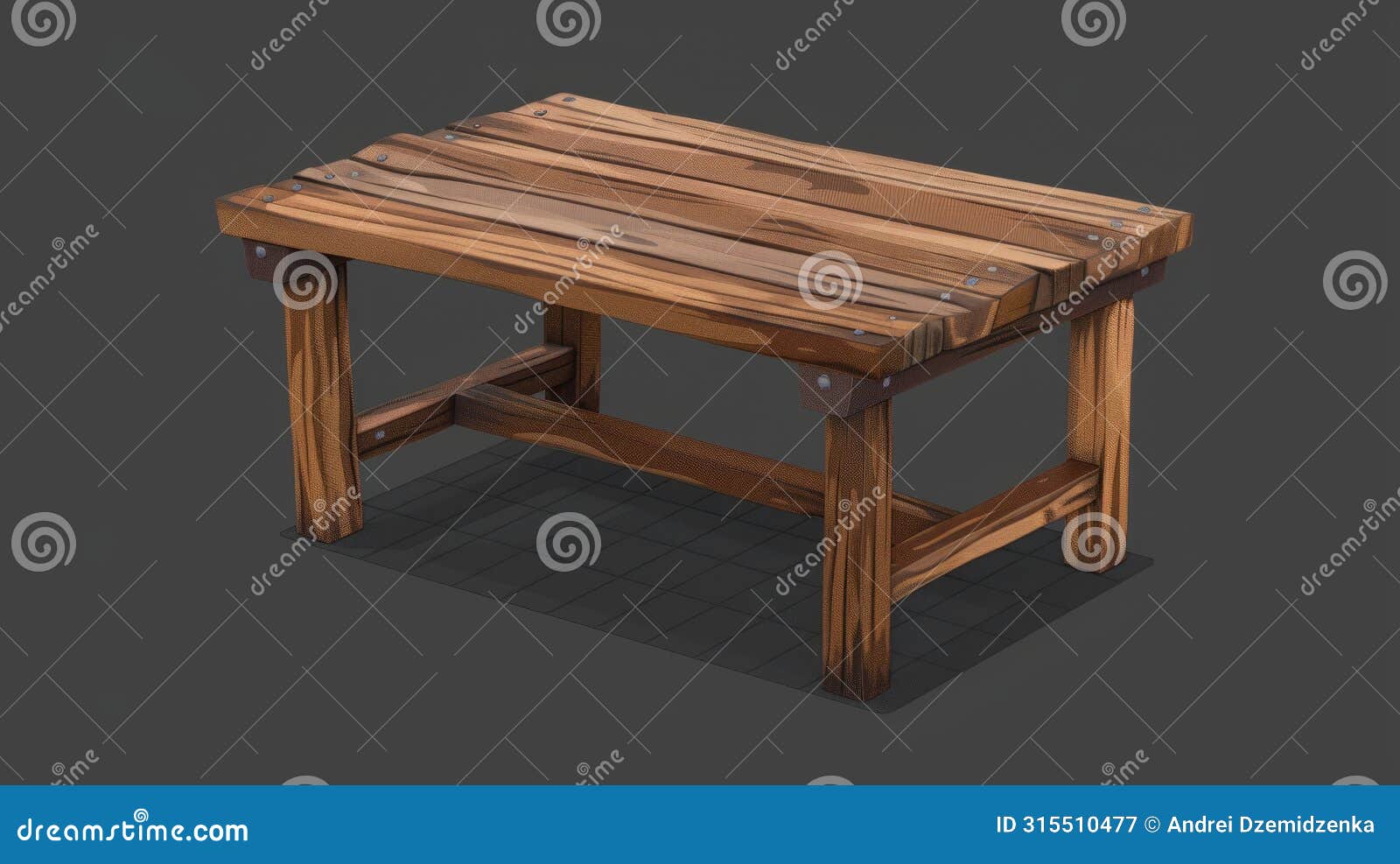 Realistic Modern Illustration of Angle Perspective View of Desk with ...